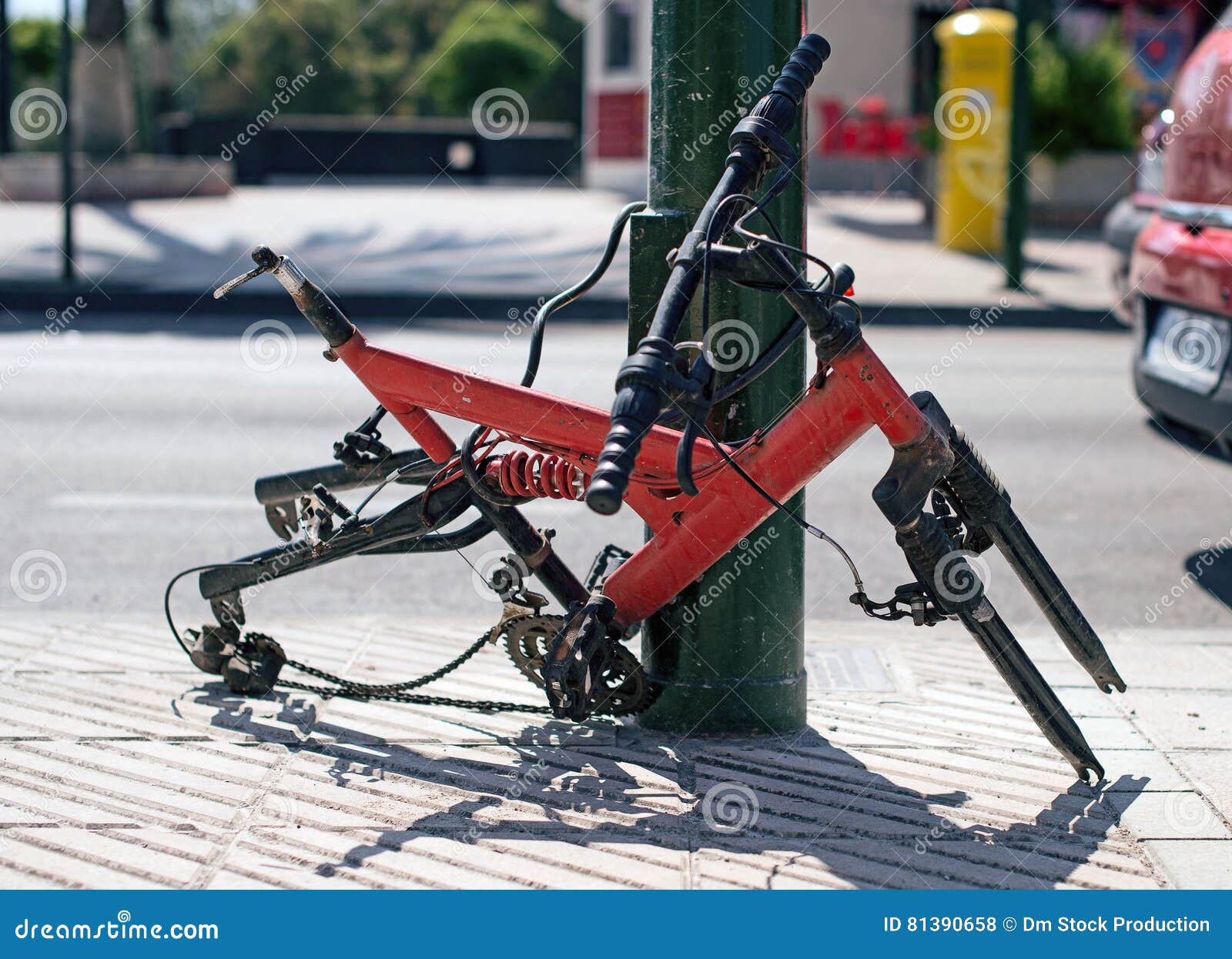 Stolen wheels. stock photo. Image of crime, transport - 81390658