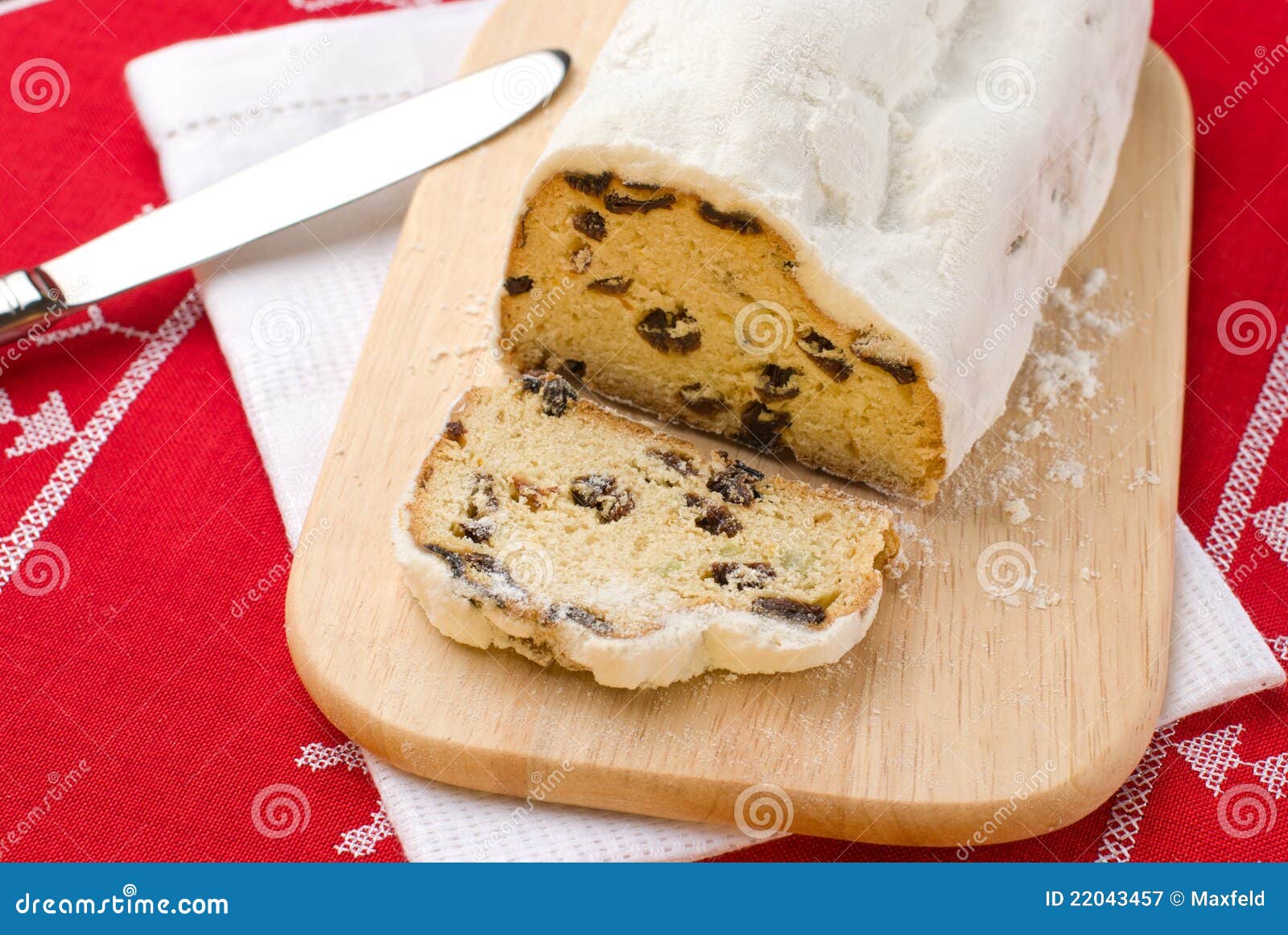 Stollen cake stock image. Image of stollen, slice, winter - 22043457