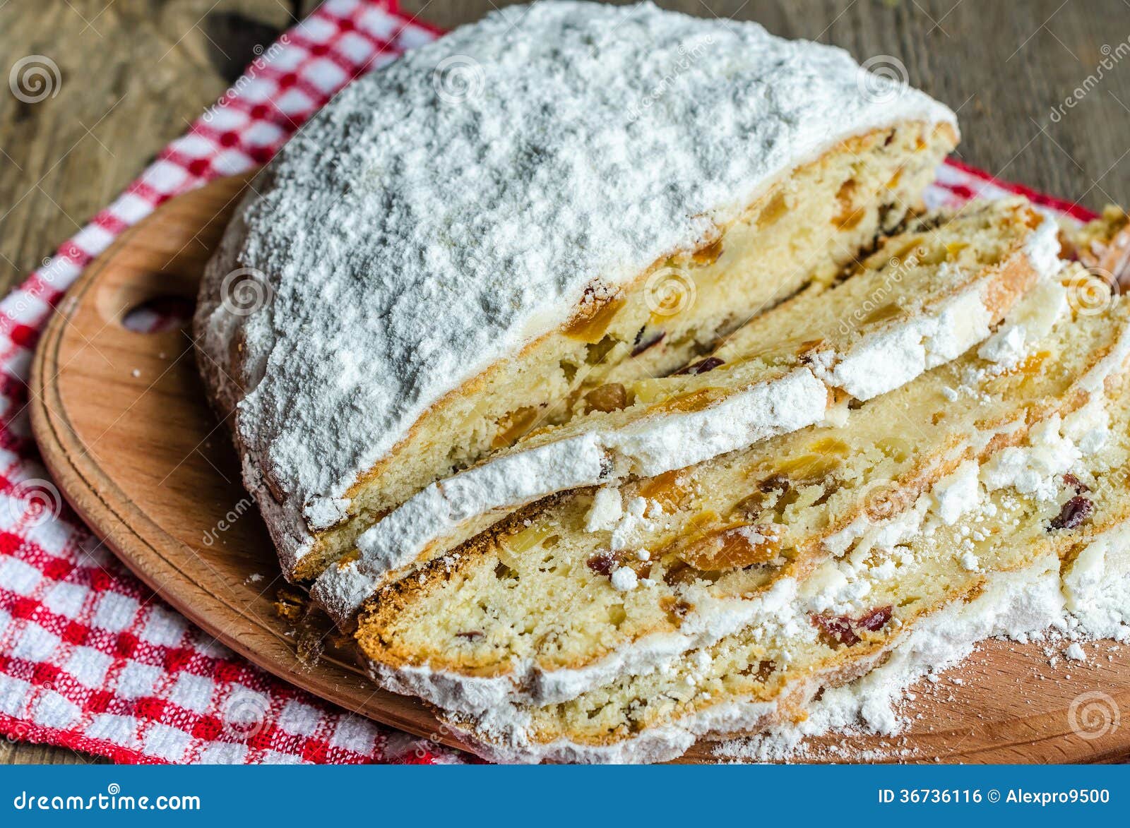 Stollen cake stock photo. Image of candle, baked, orange - 36736116