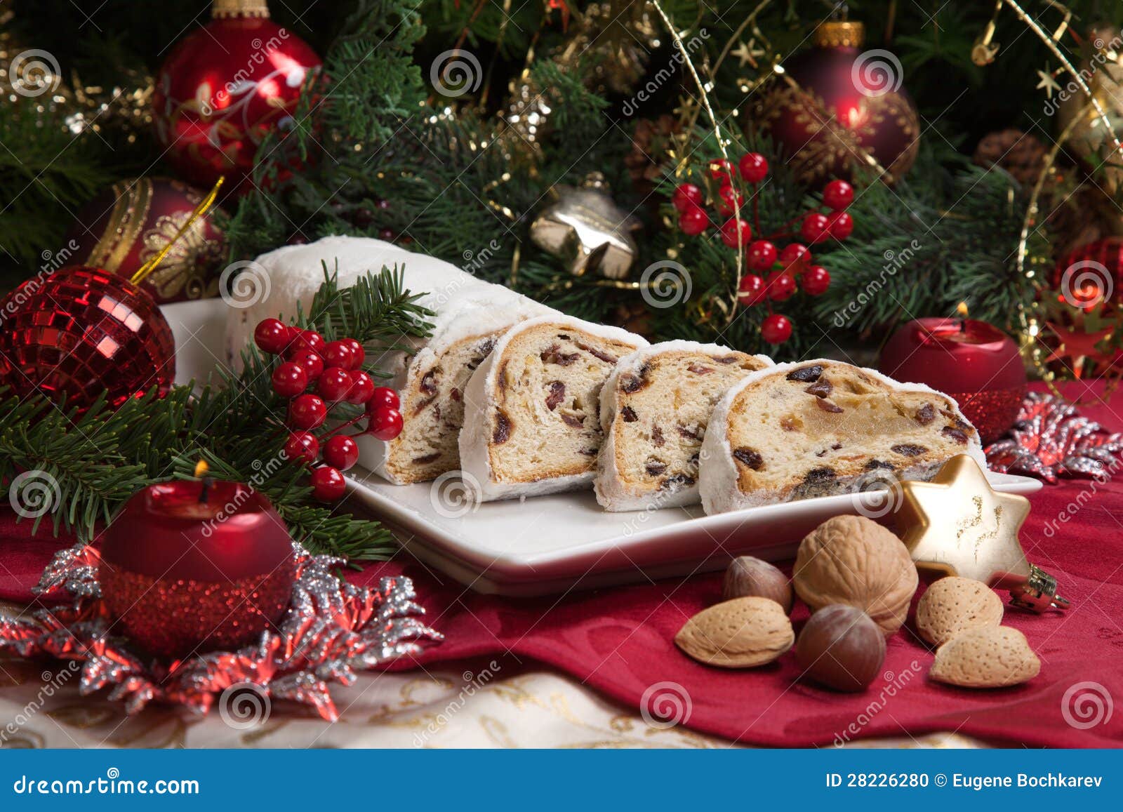 Stollen for Christmas stock photo. Image of pastry, christmas - 28226280