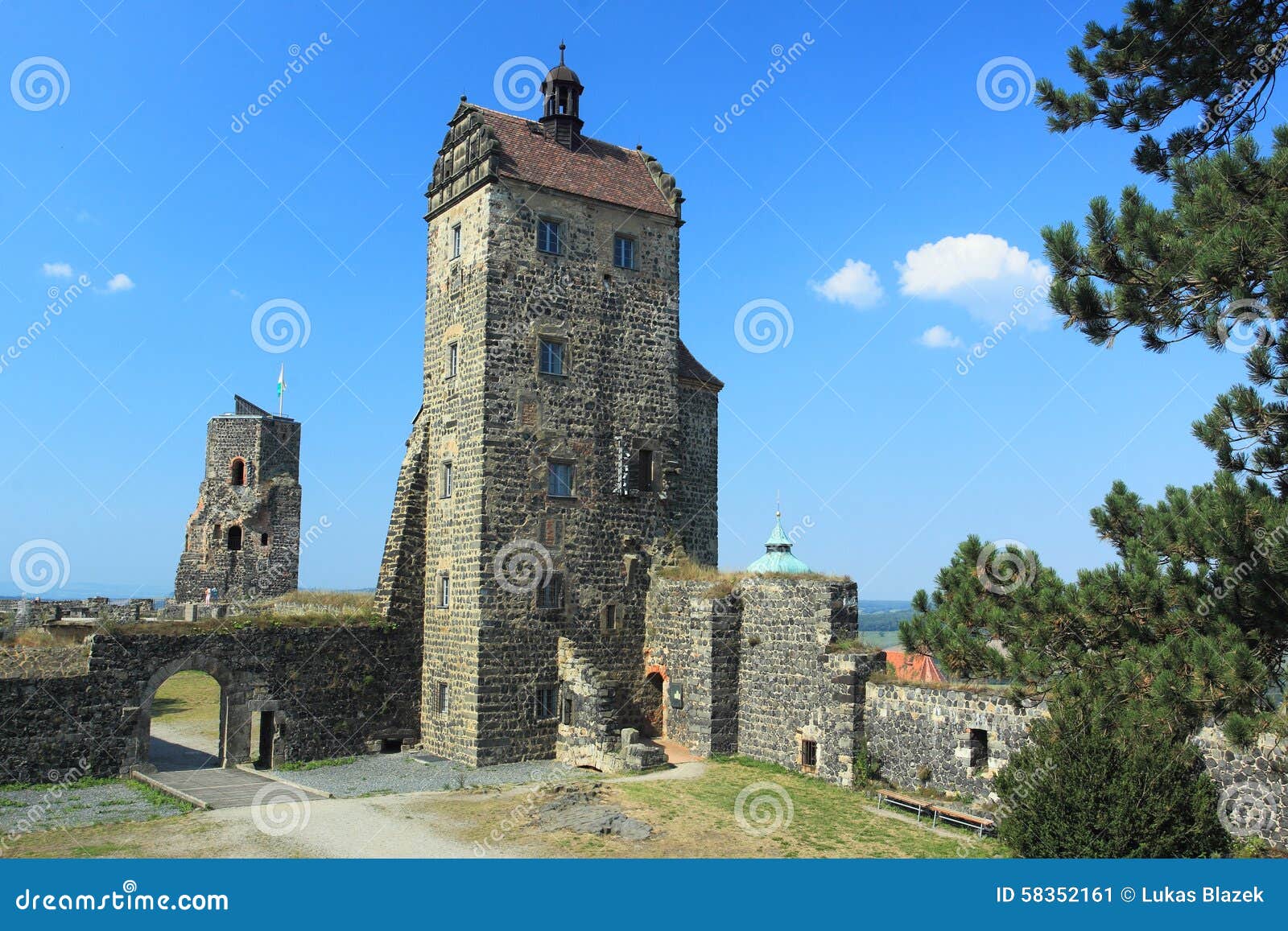 Stolpen castle stock image. Image of burg, blue, landmark - 58352161