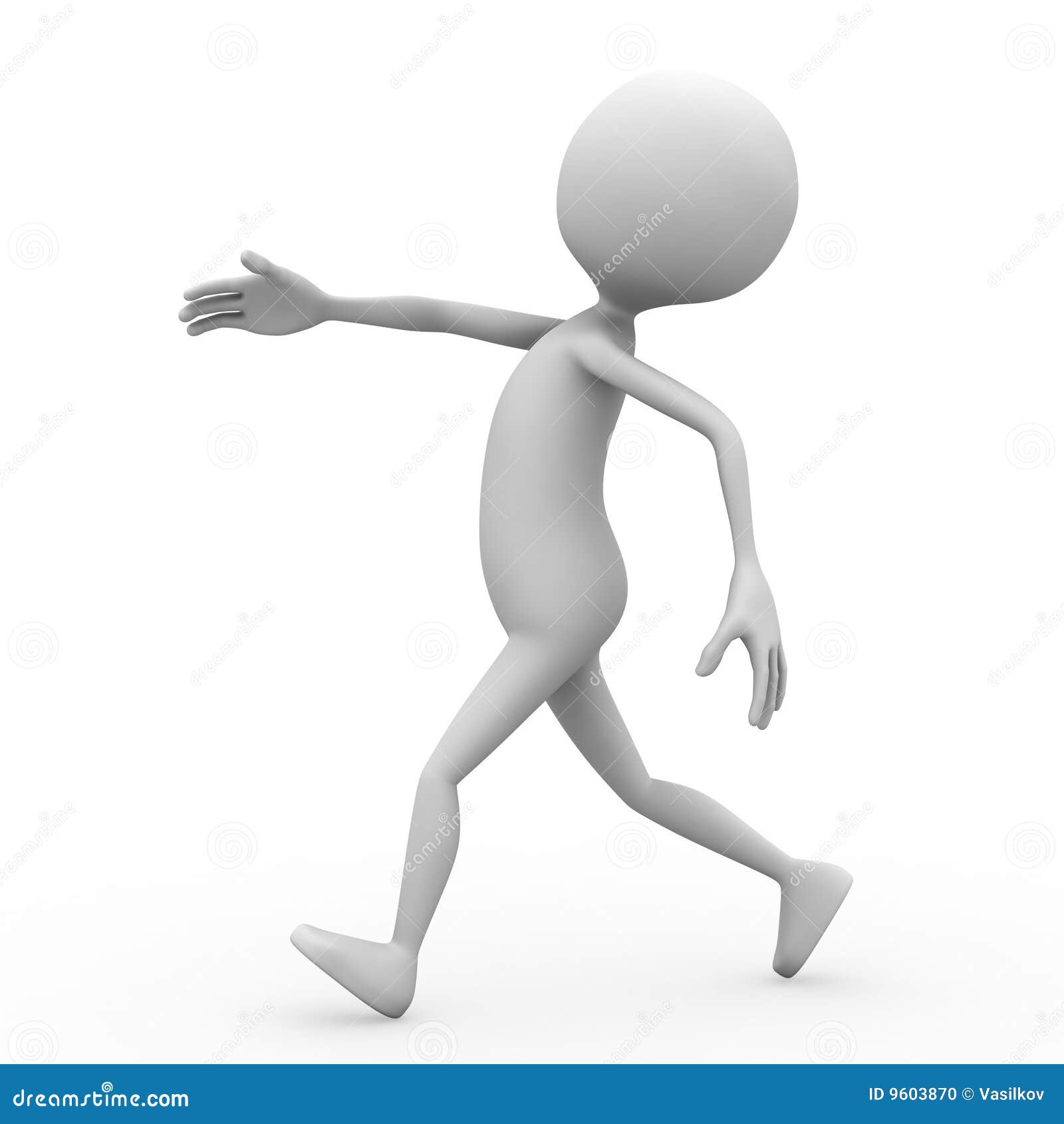 Stolt person 3d stock illustrationer. Illustration av rörelse - 9603870