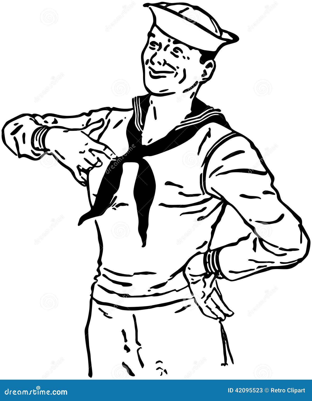 Stolzer Seemann vektor abbildung. Illustration von kapitäne - 42095523