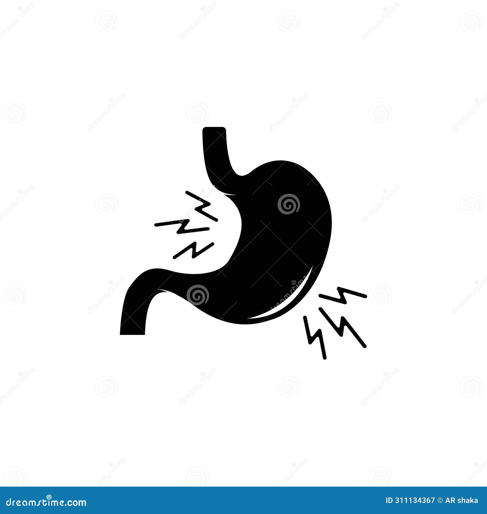 Logo Diarrhea Symptoms Isolated On White. Vector Illustration ...