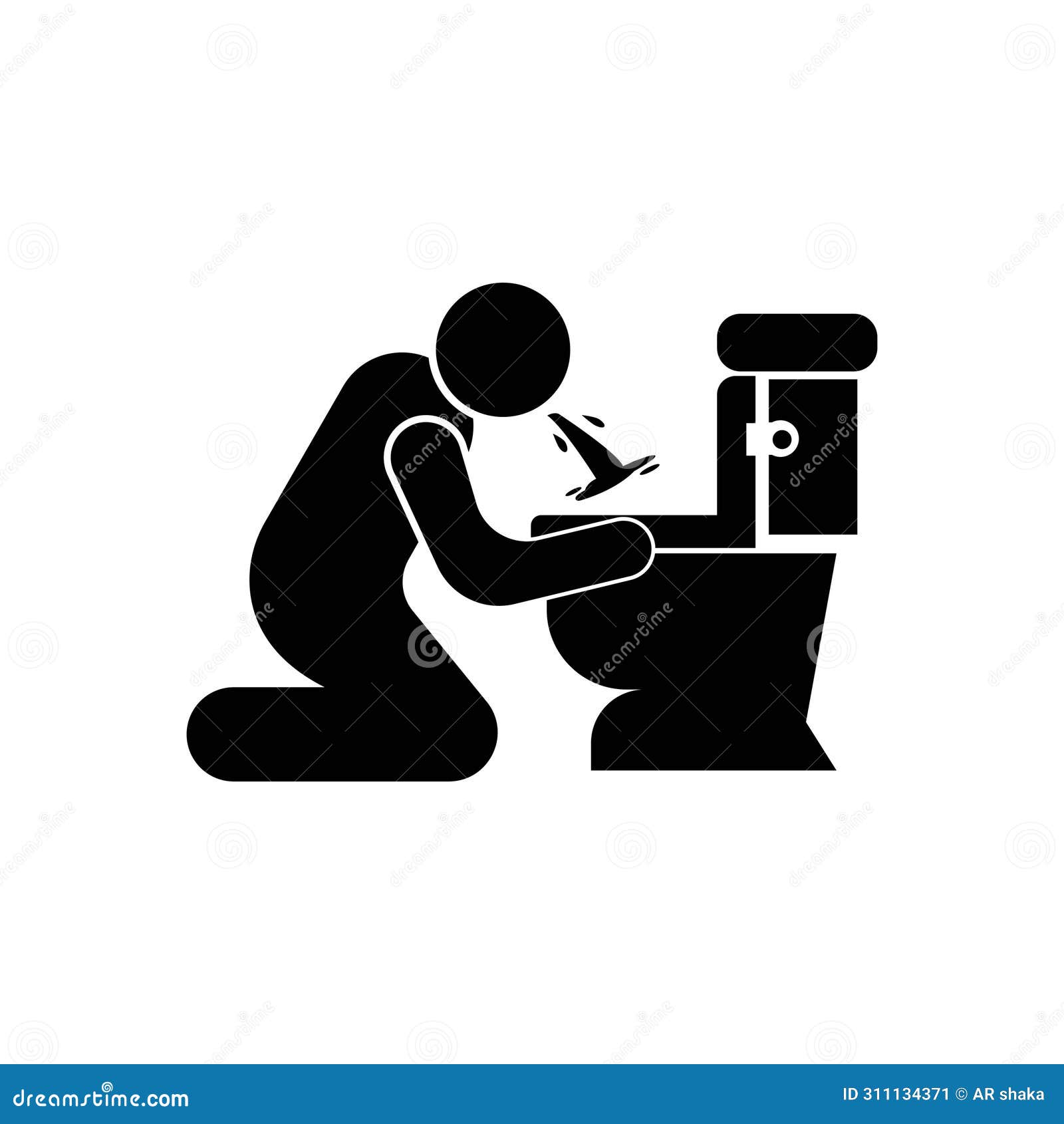 Logo Diarrhea Symptoms Isolated On White. Vector Illustration ...