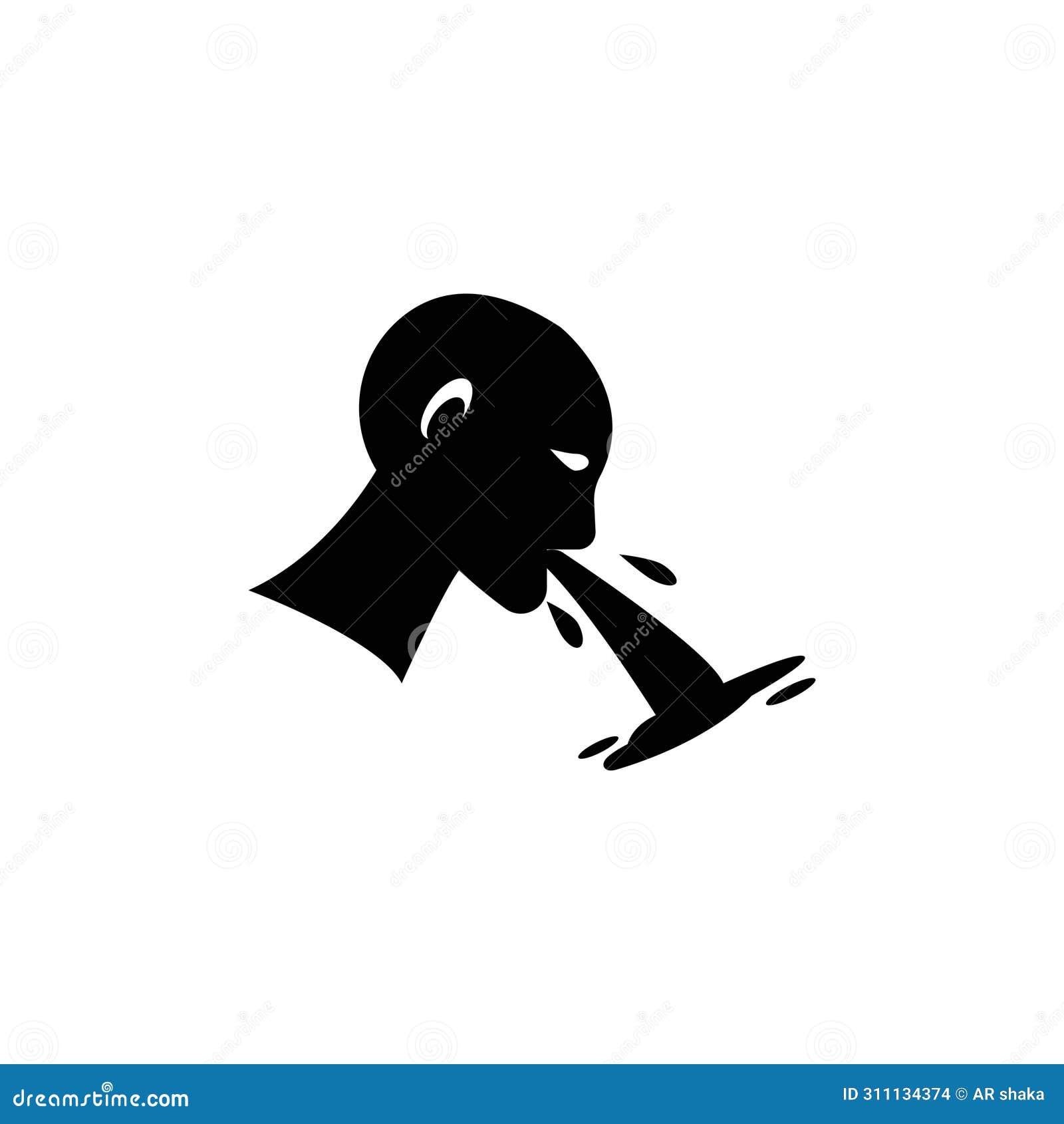 Logo Diarrhea Symptoms Isolated On White. Vector Illustration ...