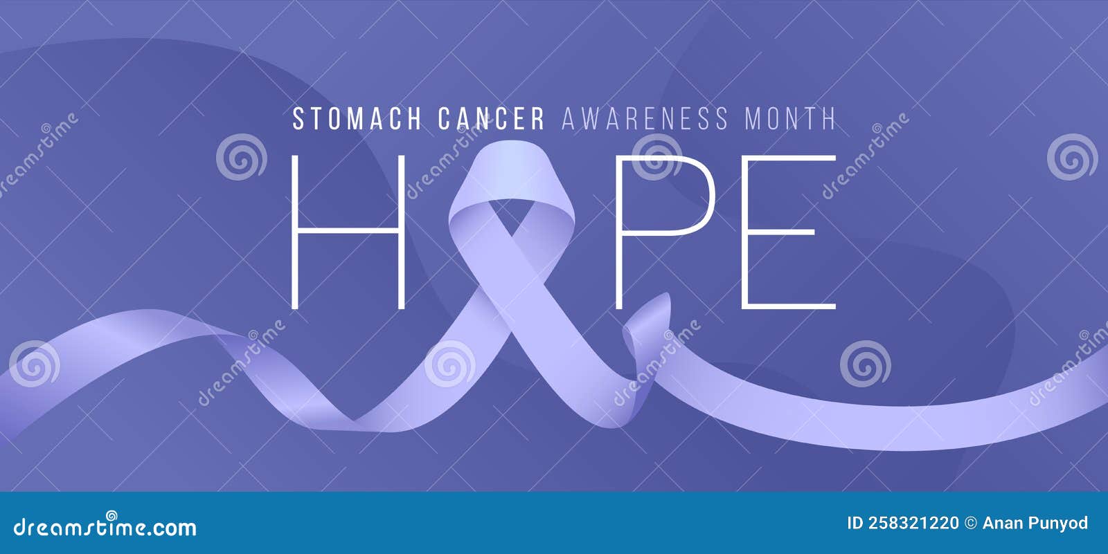 Stomach Cancer Awareness Month Hope Text And Periwinkle Awareness