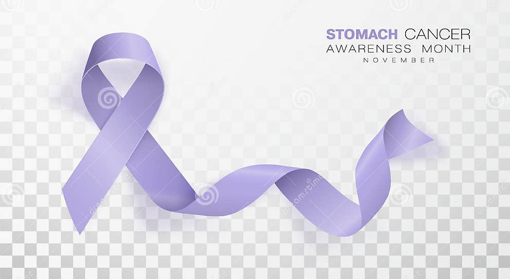 Stomach Cancer Awareness Month Periwinkle Color Ribbon Isolated On