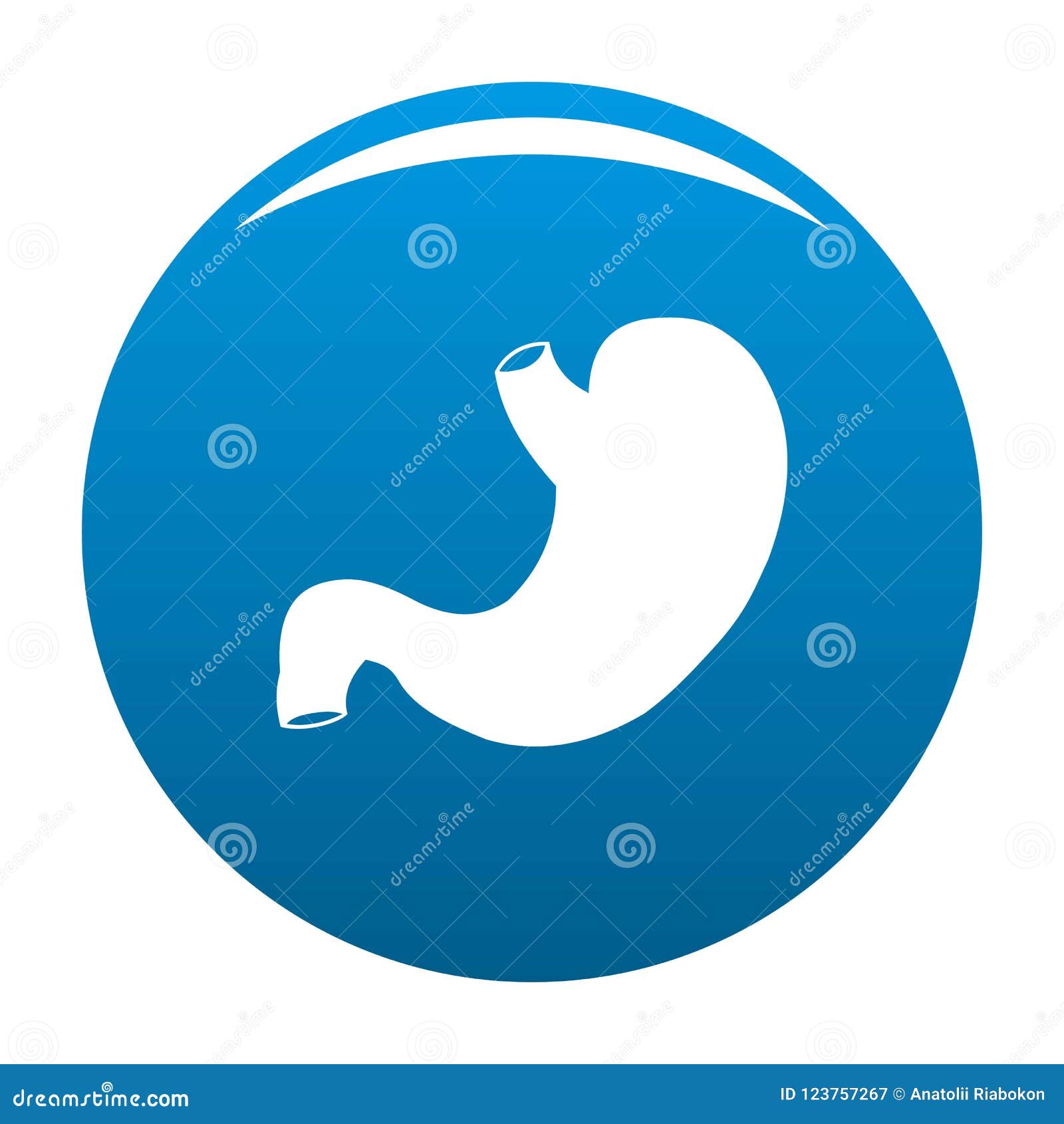 Stomach icon blue stock illustration. Illustration of laboratory ...
