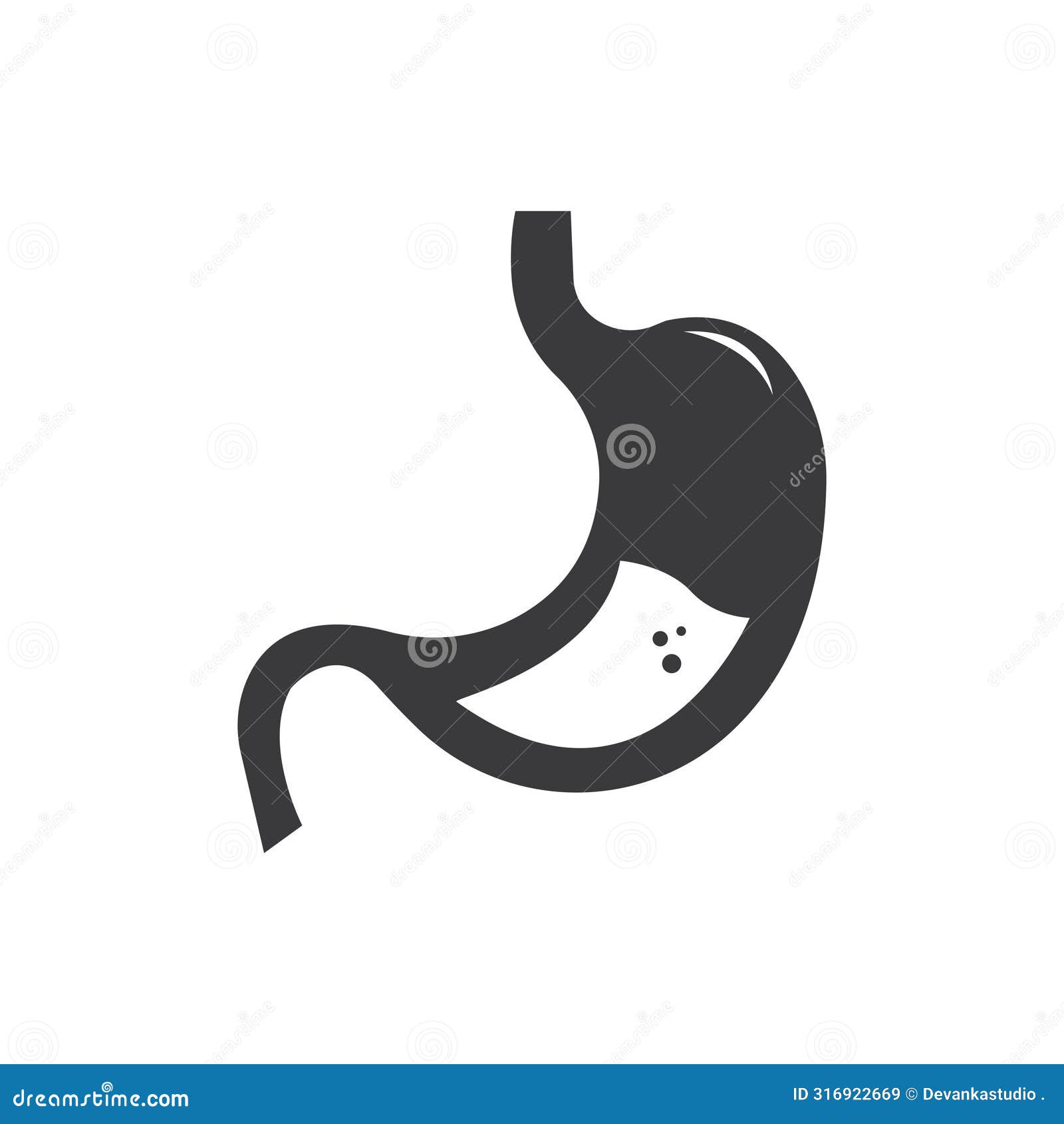 Stomach Icon Vector Logo Simple Pictogram Graphic, Digestive Abdomen ...