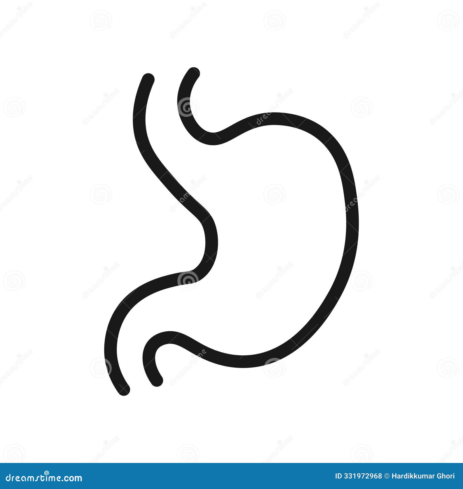 Stomach Icon. Human Internal Organs Symbol. Digestive System Anatomy ...