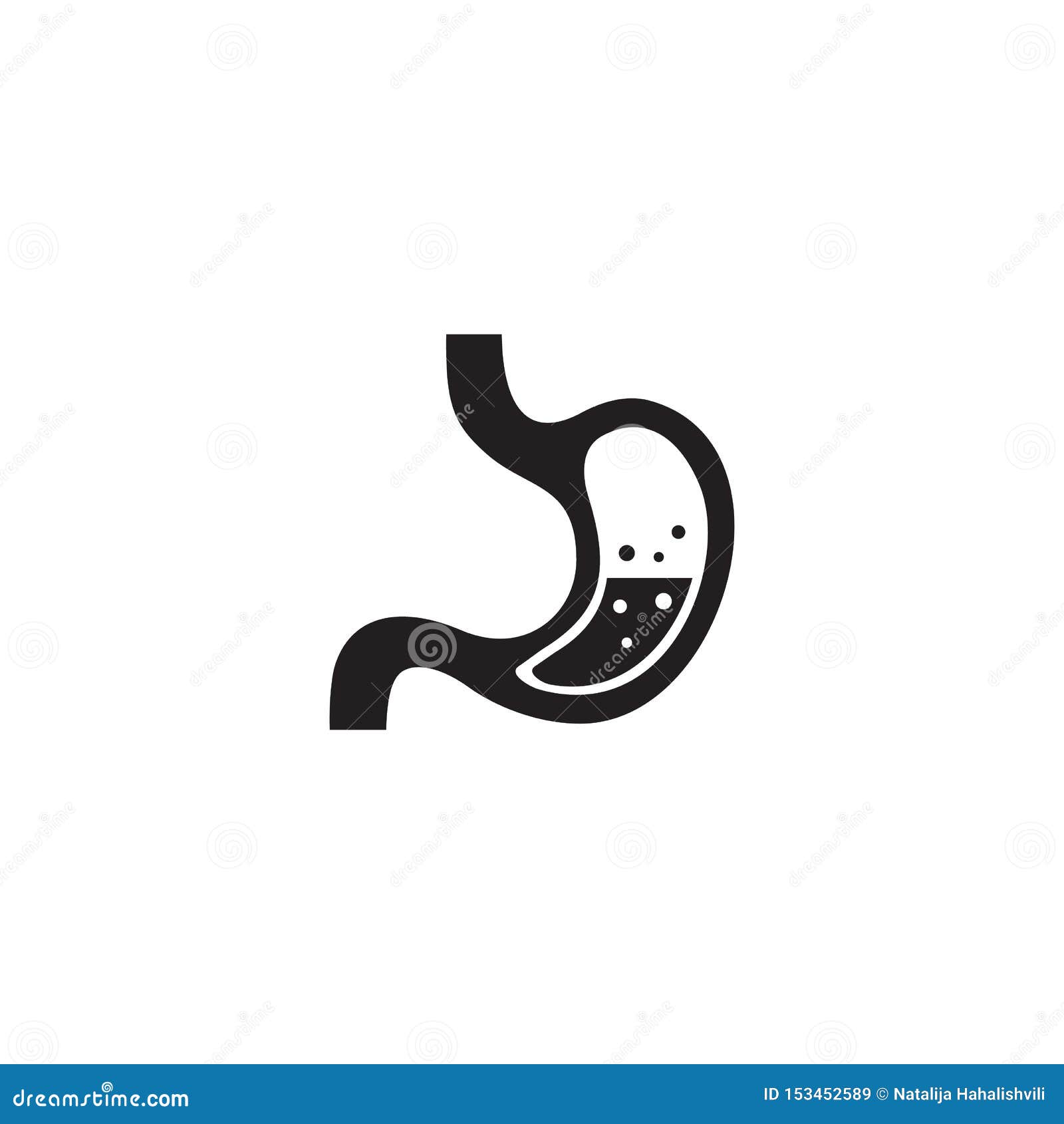 Stomach Icon on White. Vector Stock Vector - Illustration of care ...