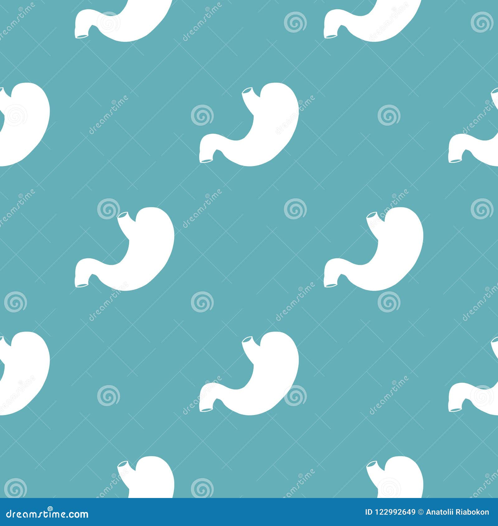 Stomach Pattern Seamless Blue Stock Illustration - Illustration of ...