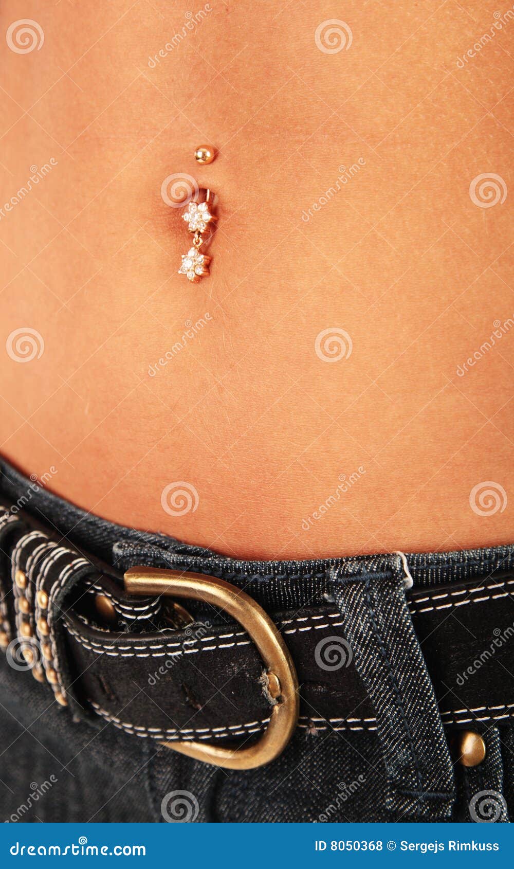 Stomach with piercing stock photo. Image of young, fitness - 8050368