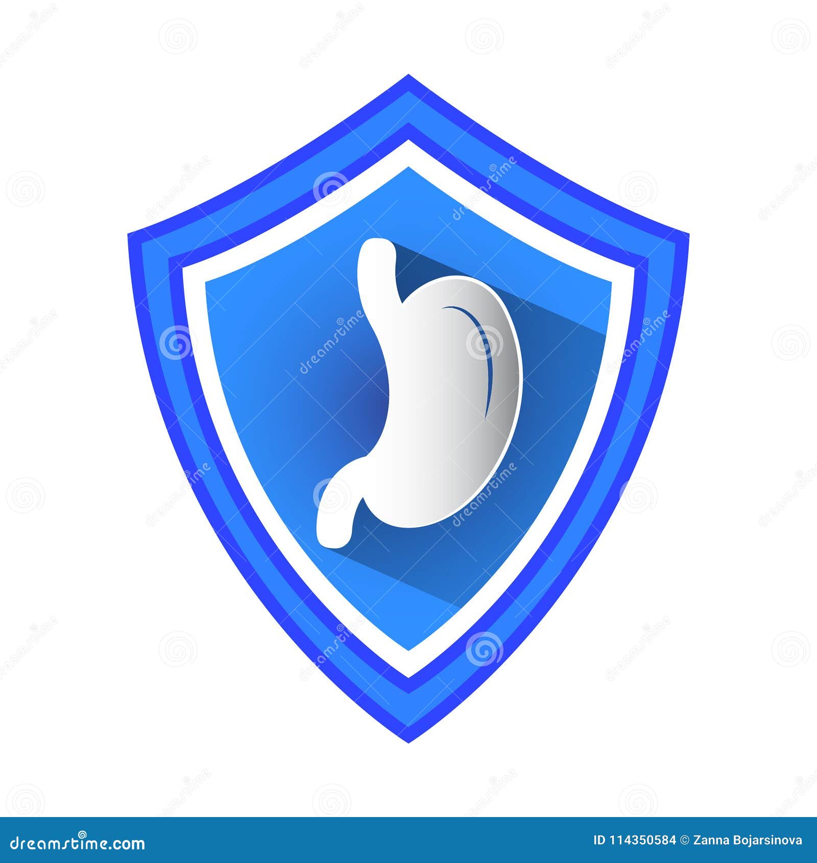 Stomach Protection Shield. stock vector. Illustration of patient ...