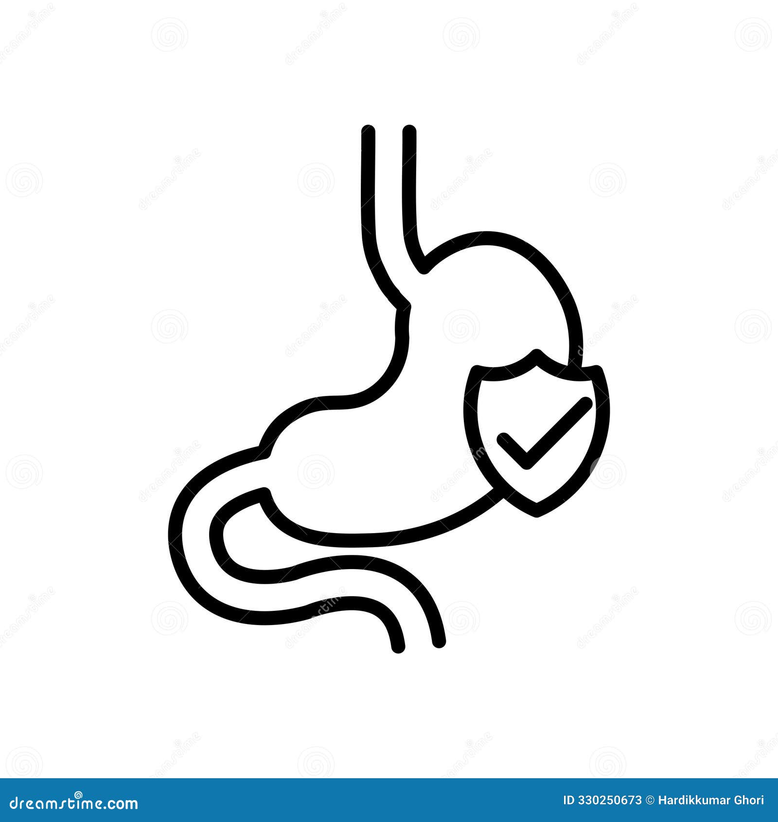 Stomach protection icon stock illustration. Illustration of design ...