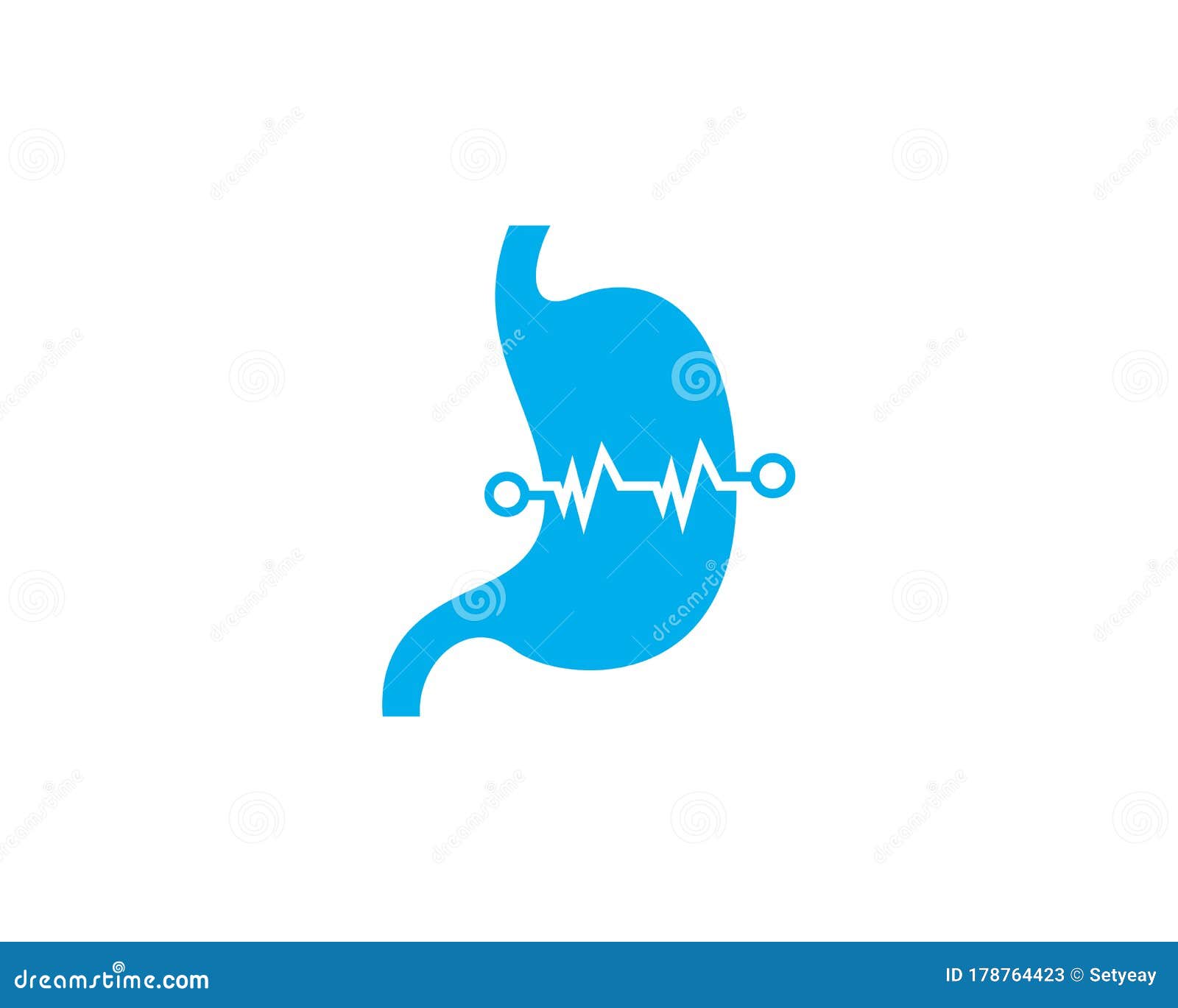 Stomach Pulse Logo Vector Template, Creative Stomach Logo Design ...
