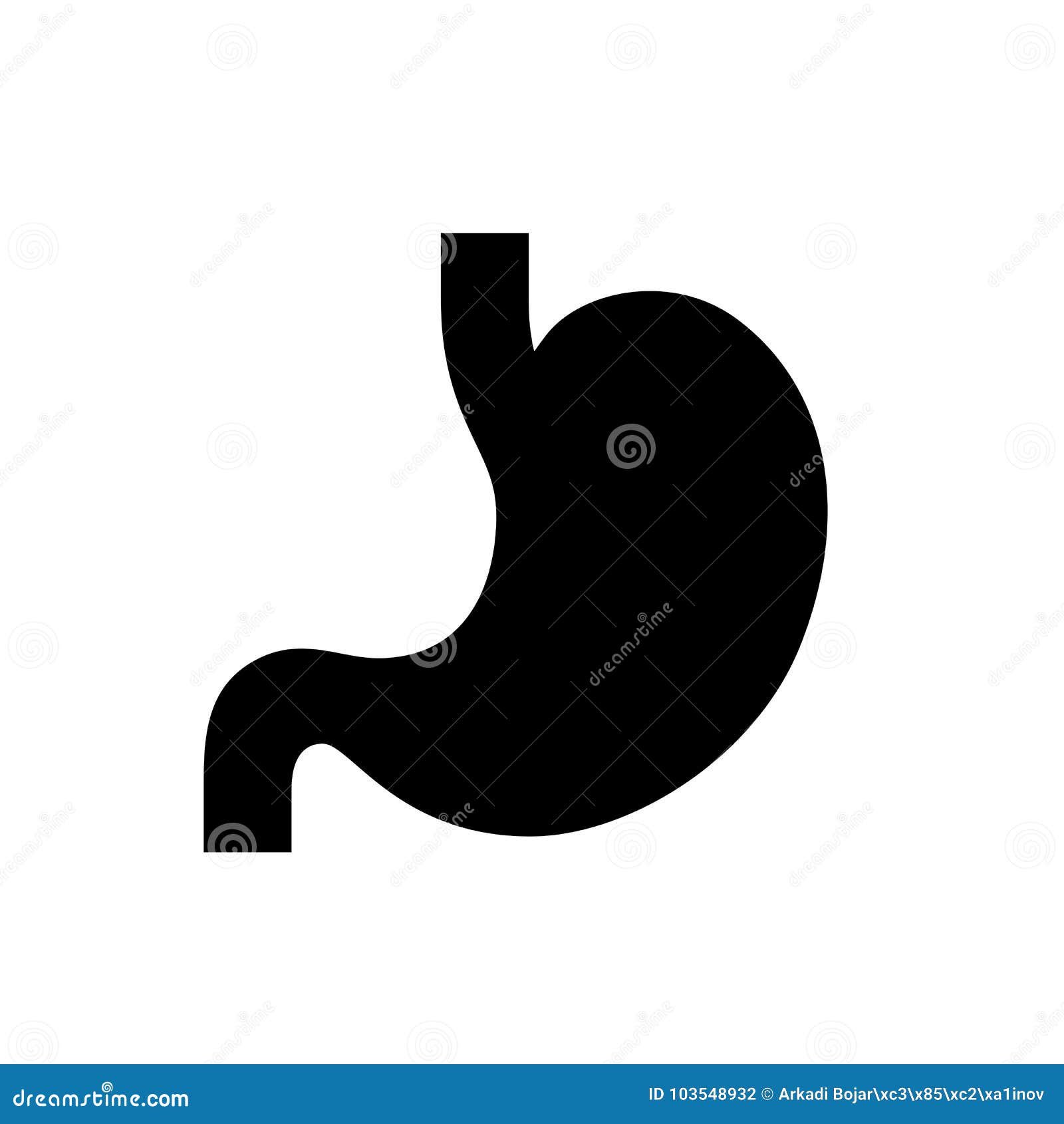 Stomach Silhouette Vector Icon Stock Vector - Illustration of drawing ...