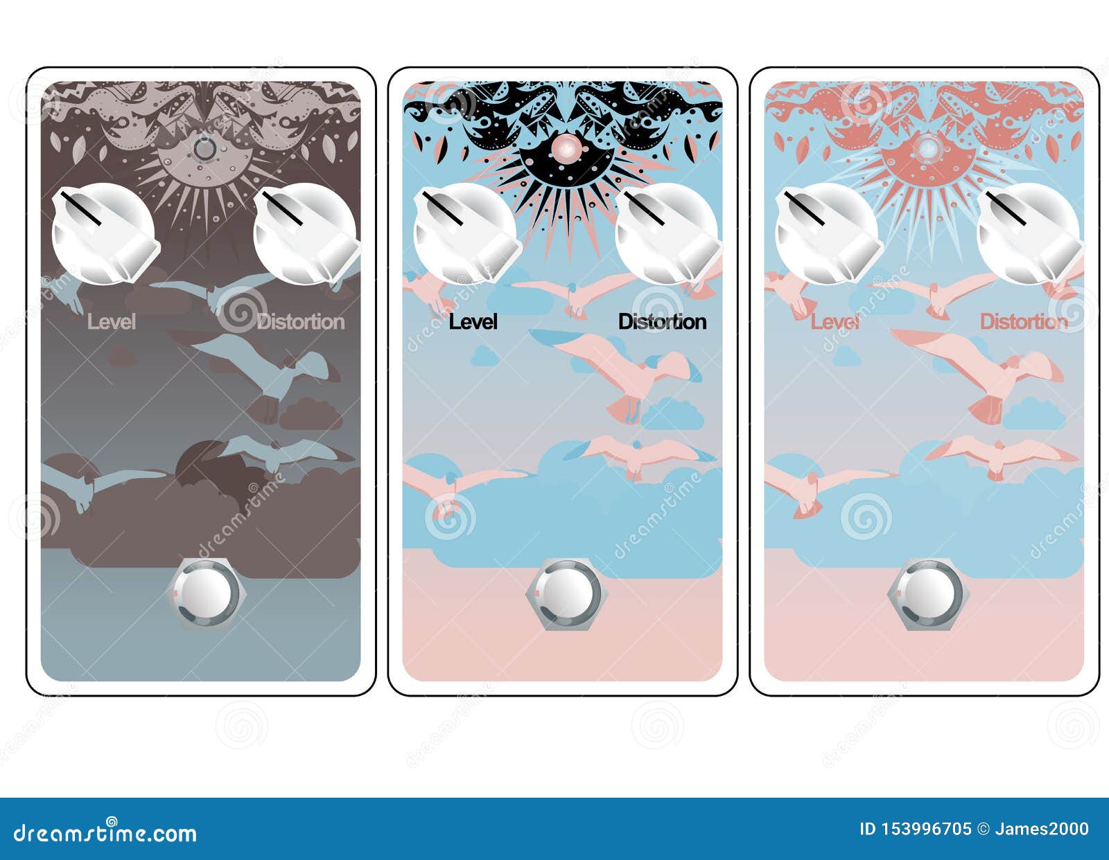 Stomp box design stock vector. Illustration of metal - 153996705