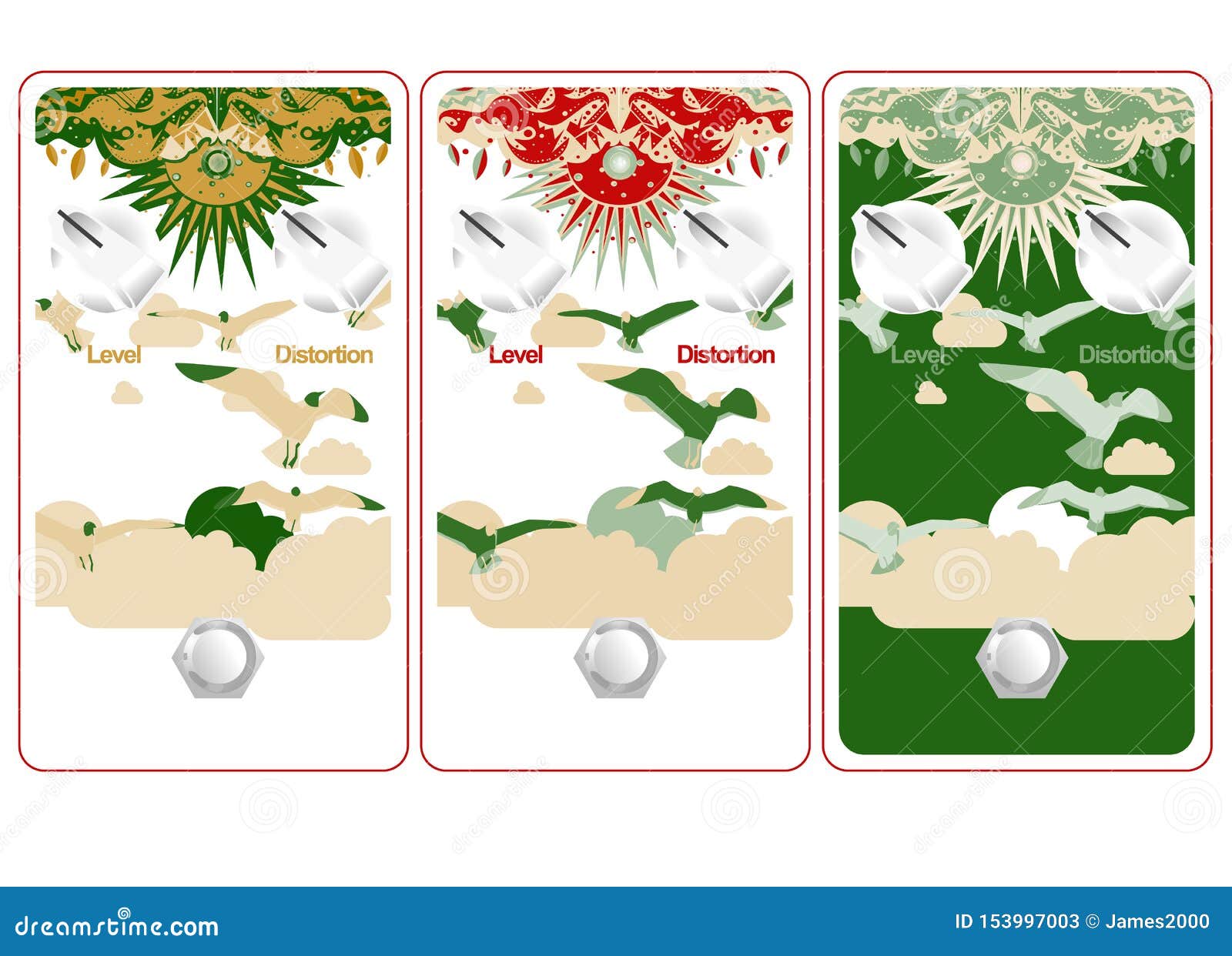 Stomp box design stock vector. Illustration of effect - 153997003