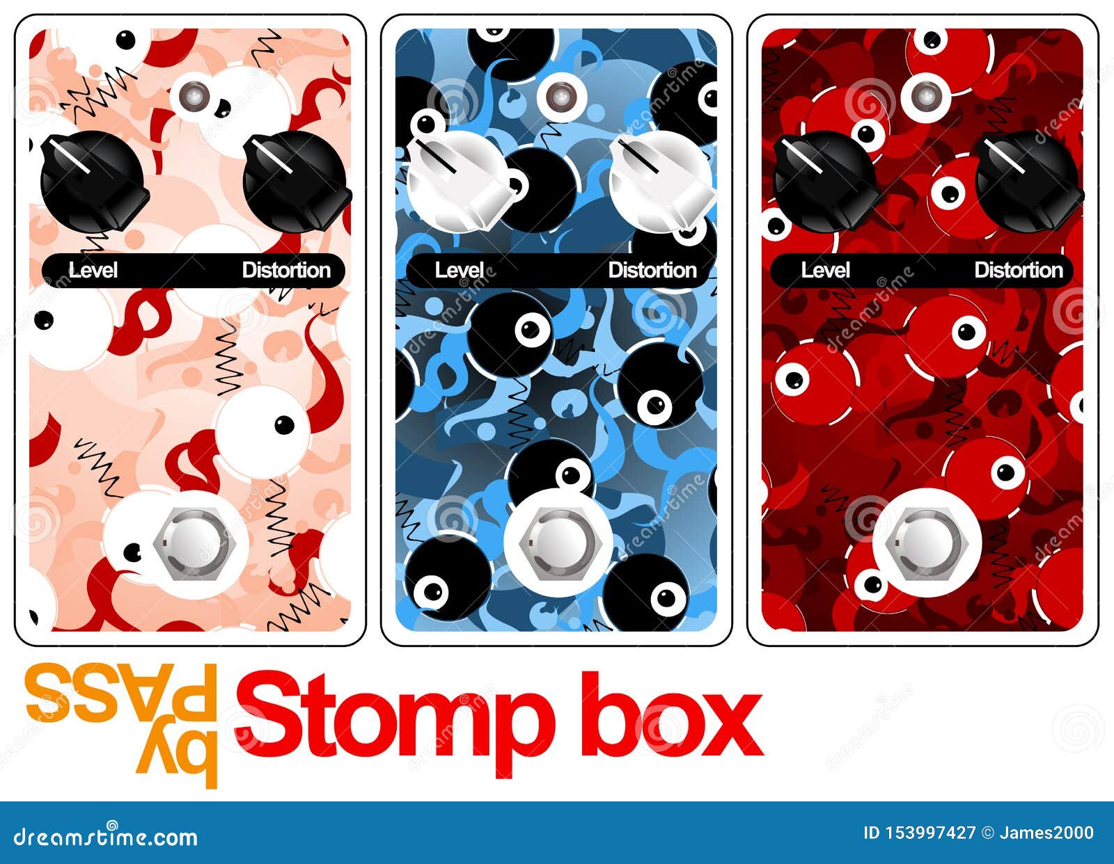 Stomp Box Design Vector Illustration | CartoonDealer.com #153998274