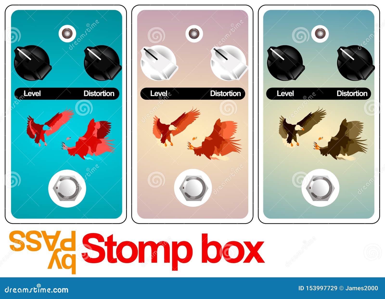 Stomp Box Design Vector Illustration | CartoonDealer.com #153998274