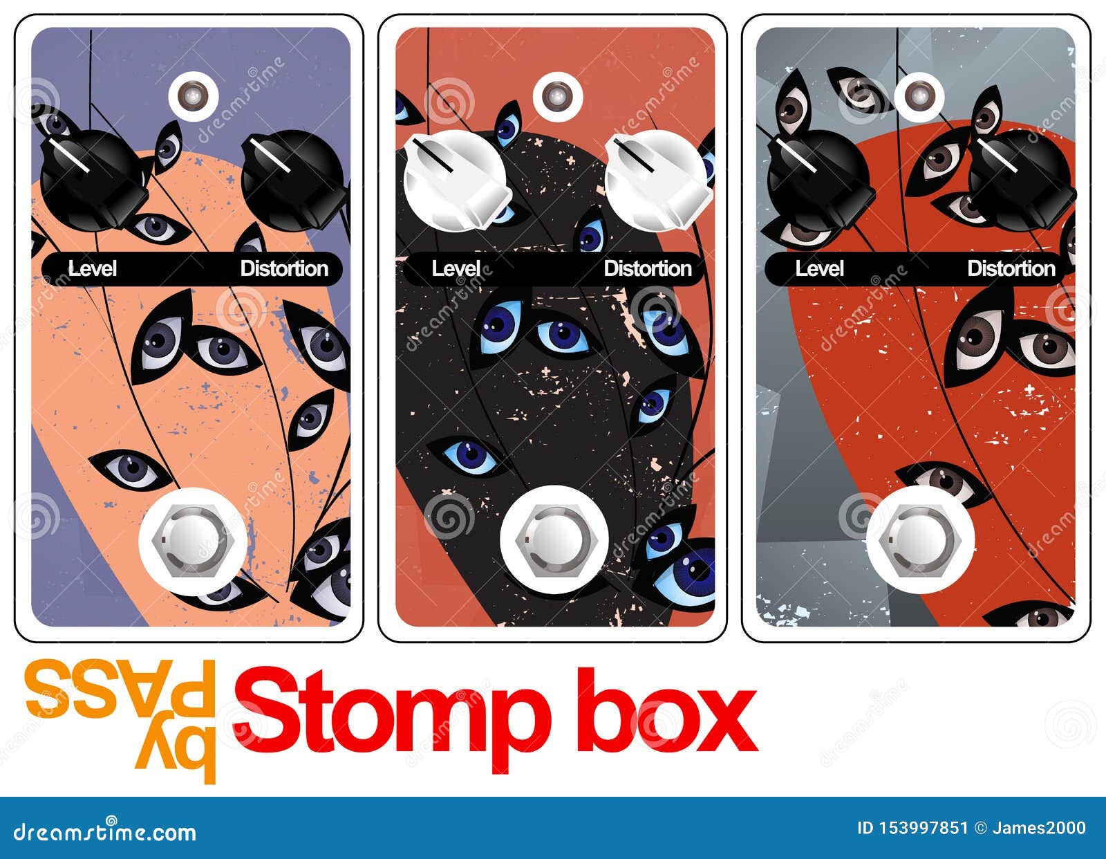 Stomp box design stock vector. Illustration of effect - 153997851