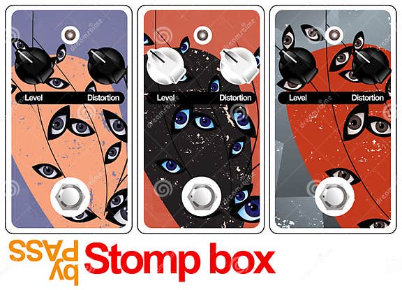 Stomp box design stock vector. Illustration of effect - 153997851