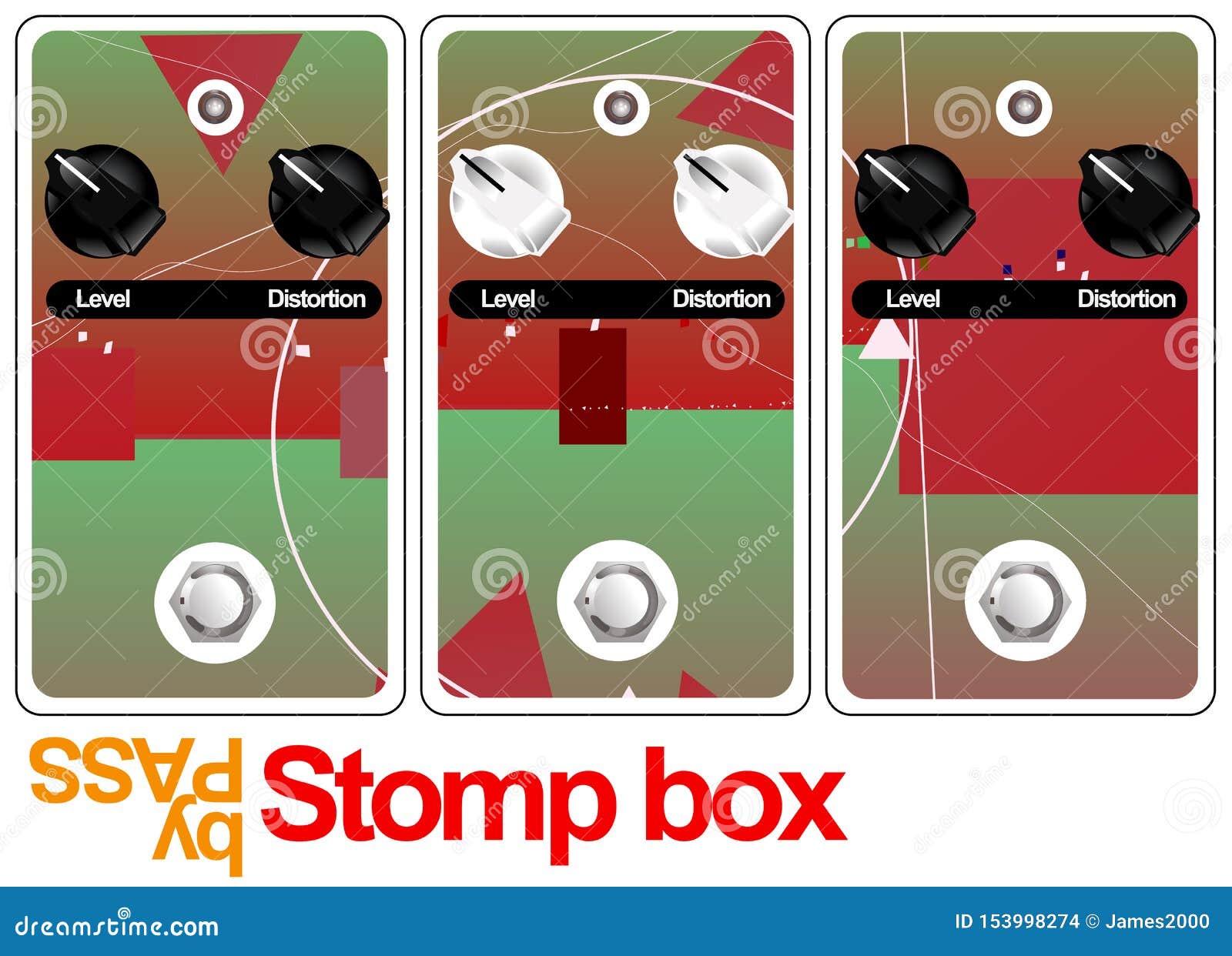 Stomp box design stock vector. Illustration of vector - 153998274