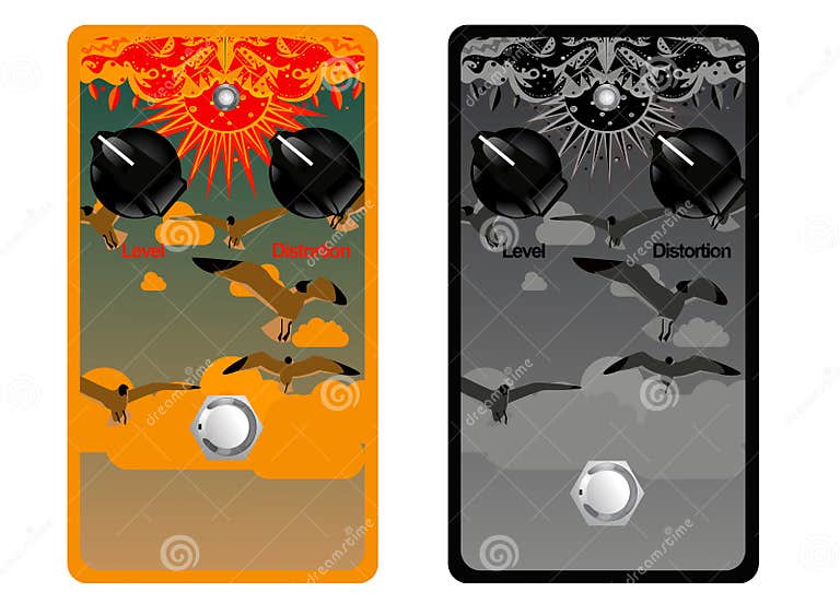 Stomp box design stock vector. Illustration of overdrive - 153996949