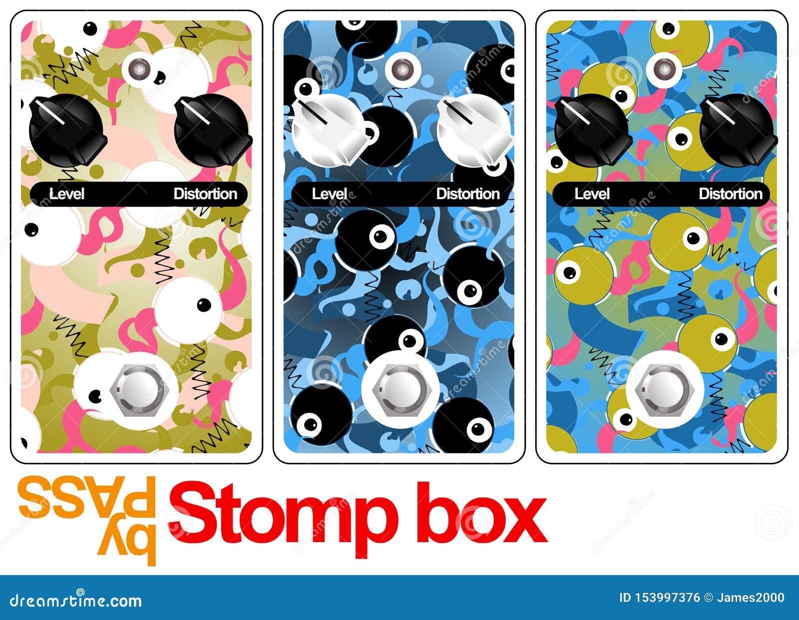 Stomp box design stock vector. Illustration of electric - 153997376