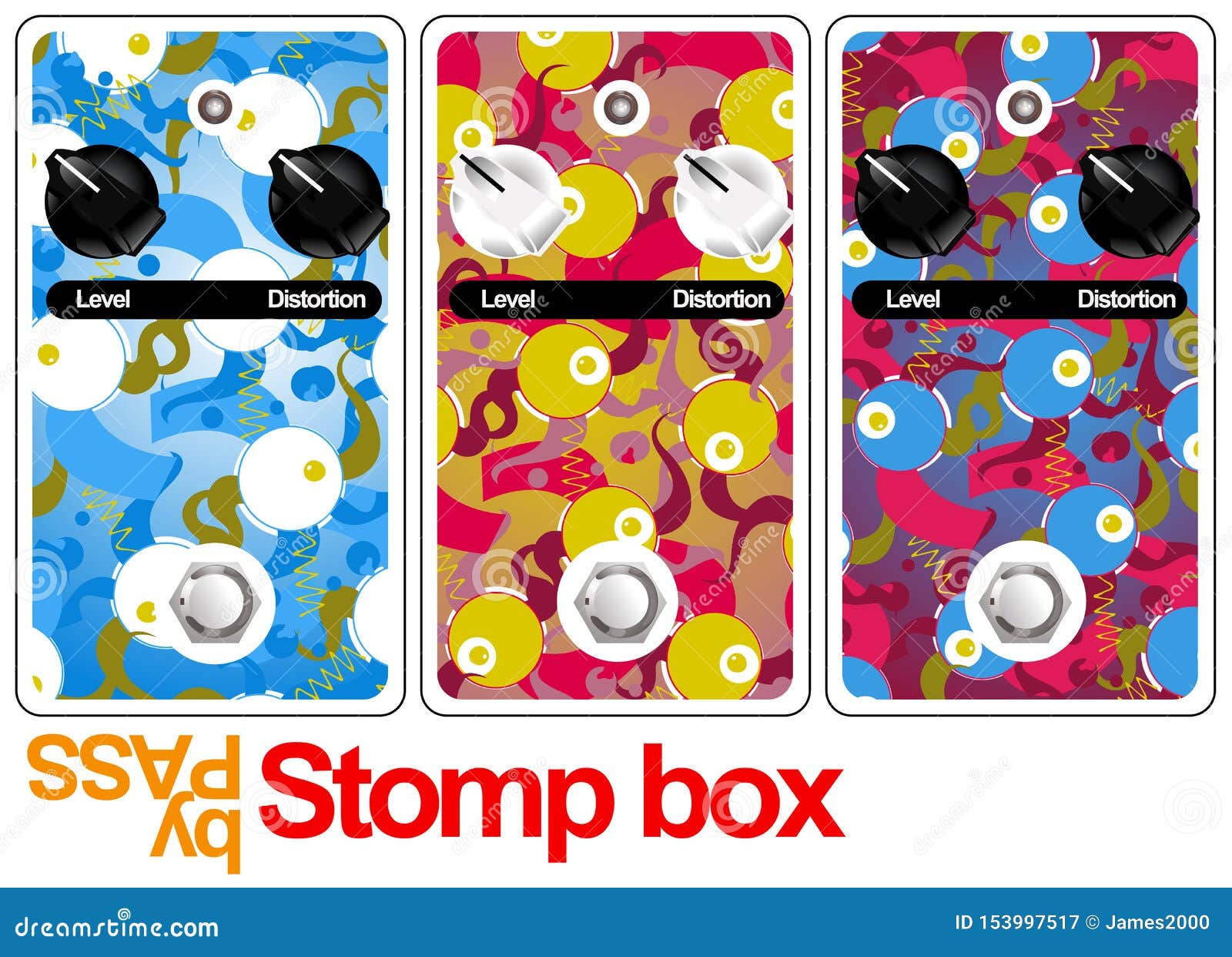 Stomp Box Design Cartoon Vector | CartoonDealer.com #153997003