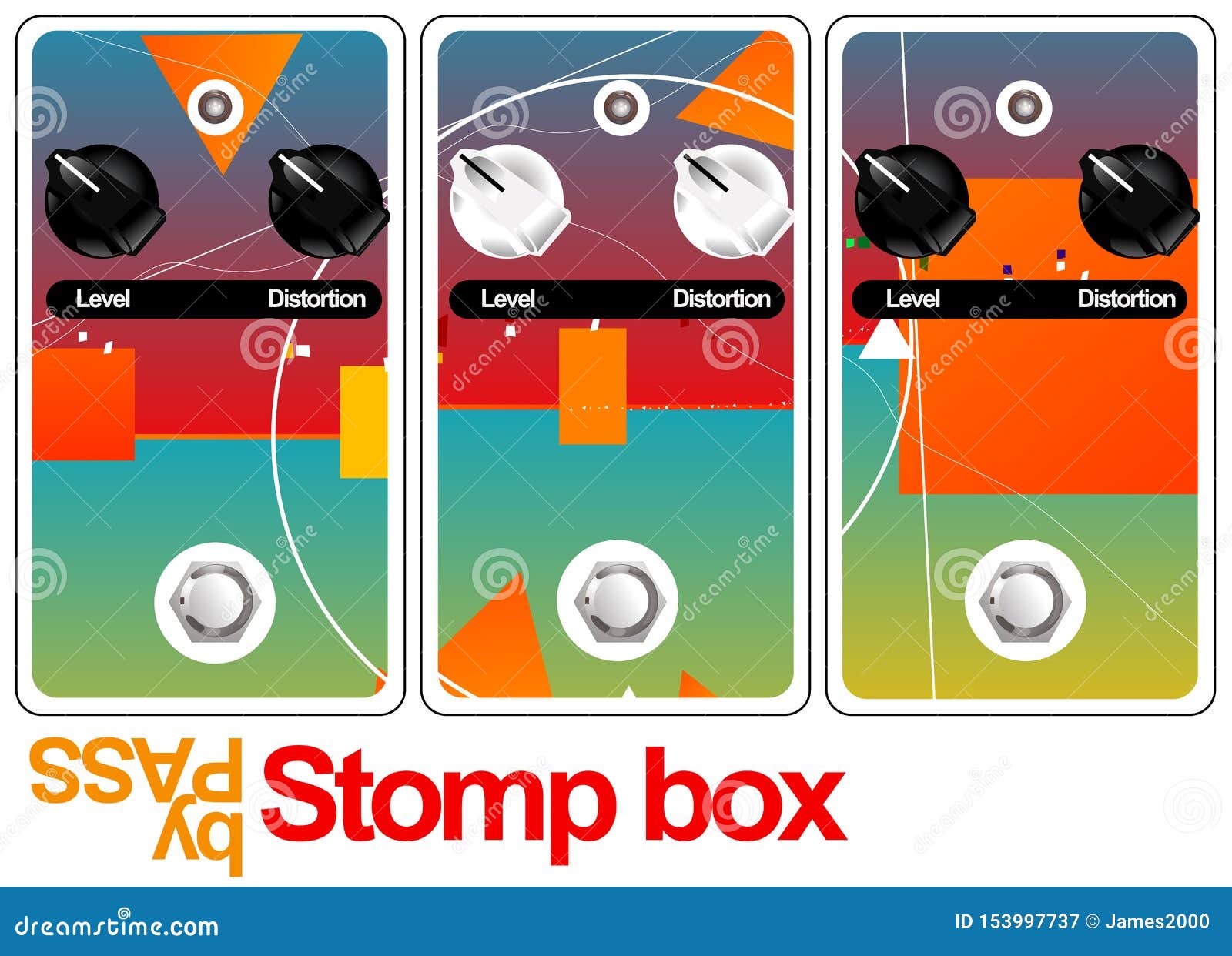 Stomp box design stock vector. Illustration of stomp - 153997737