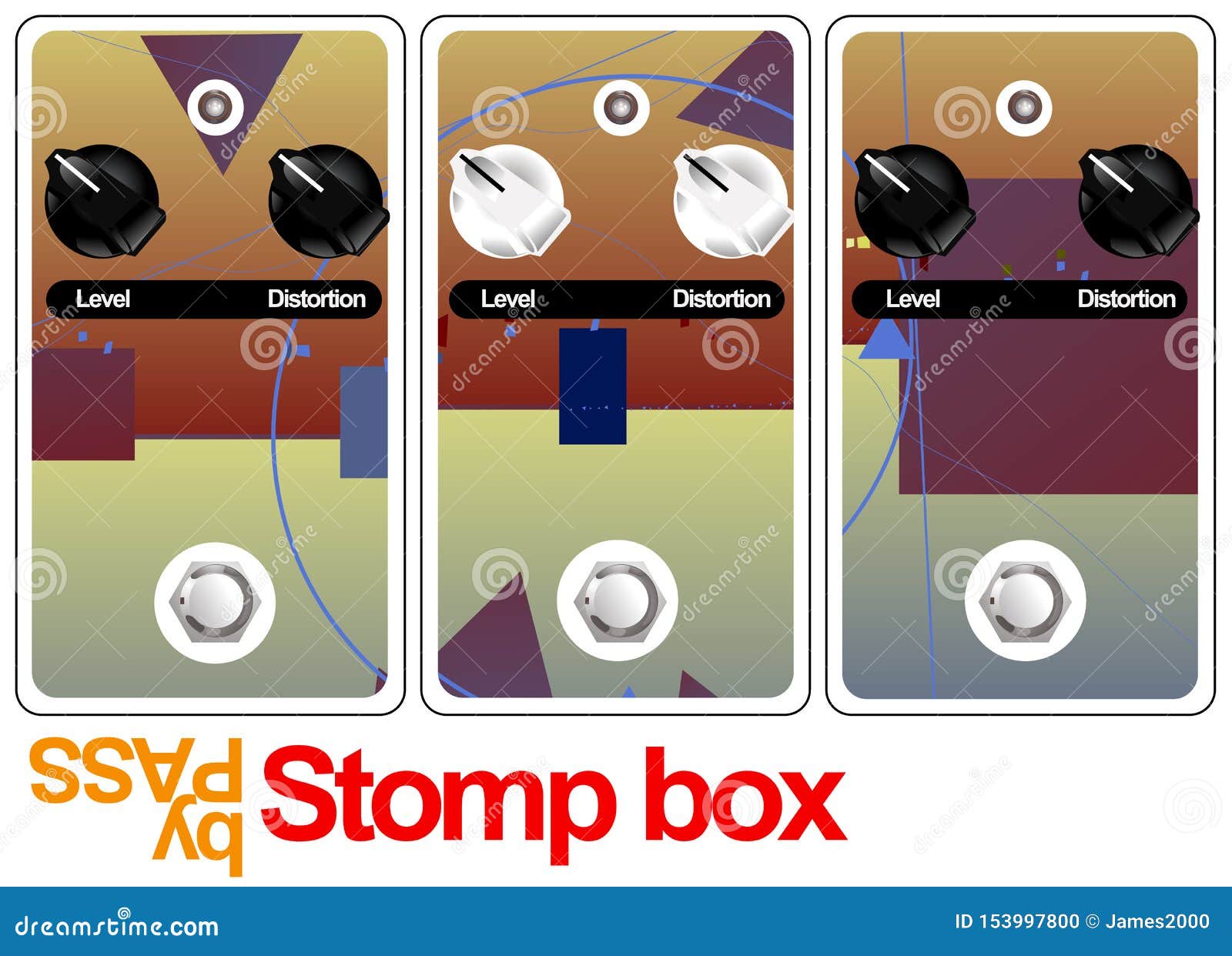 Stomp Box Design Vector Illustration | CartoonDealer.com #153998274