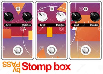 Stomp box design stock vector. Illustration of music - 153998022