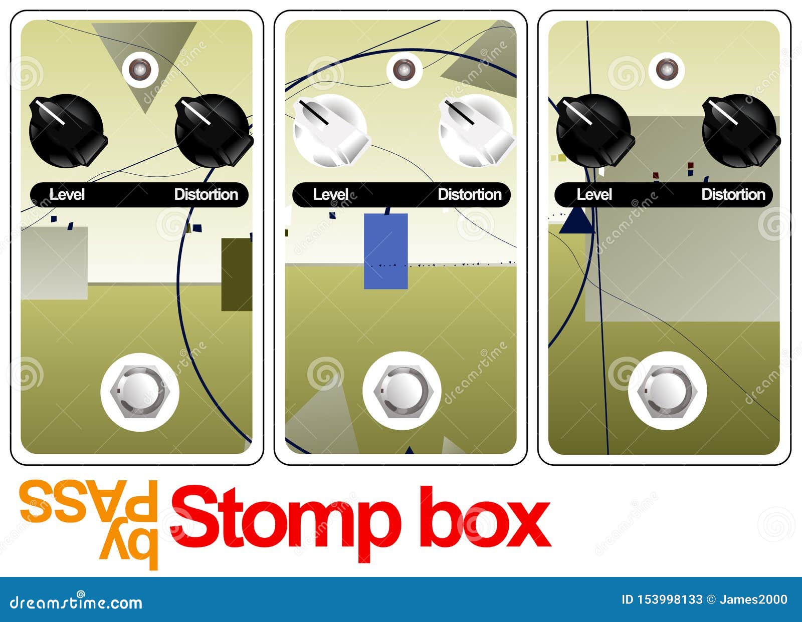 Stomp box design stock vector. Illustration of pedal - 153998133