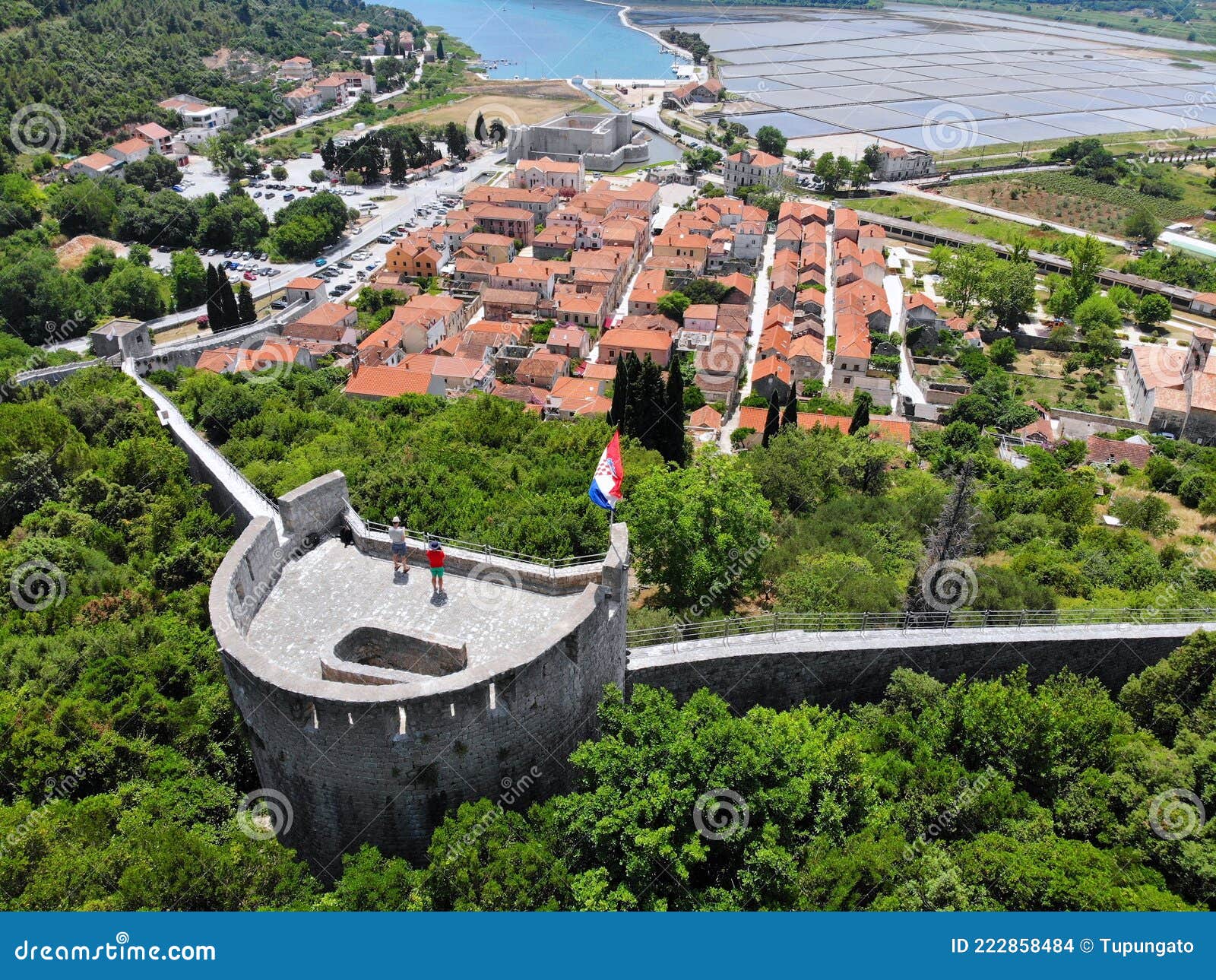 Ston town in Croatia stock photo. Image of landmark - 222858484
