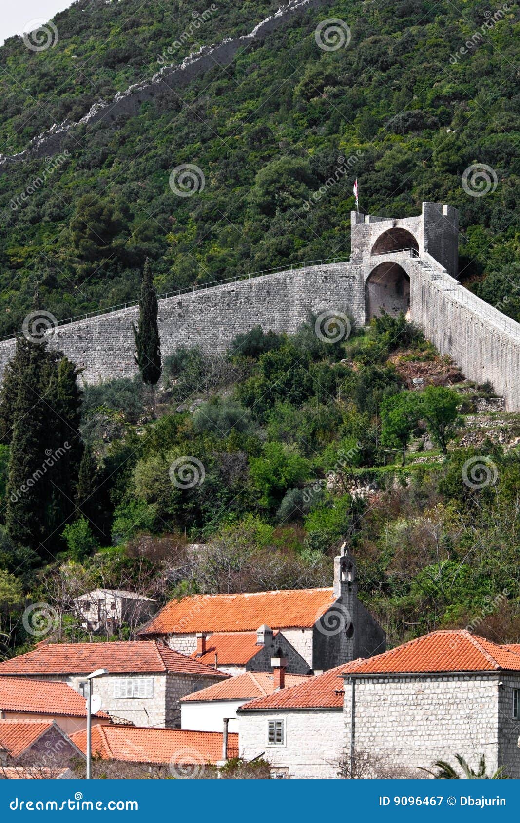 Ston walls stock image. Image of mediterranean, serene - 9096467