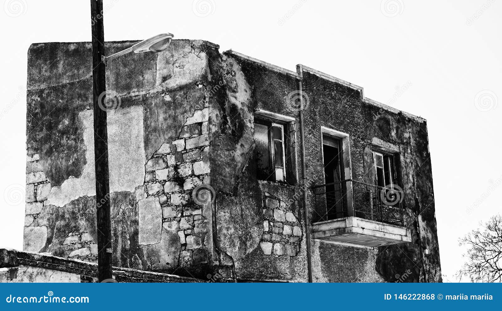 Stone Abandoned House in Cyprus Stock Photo - Image of background ...
