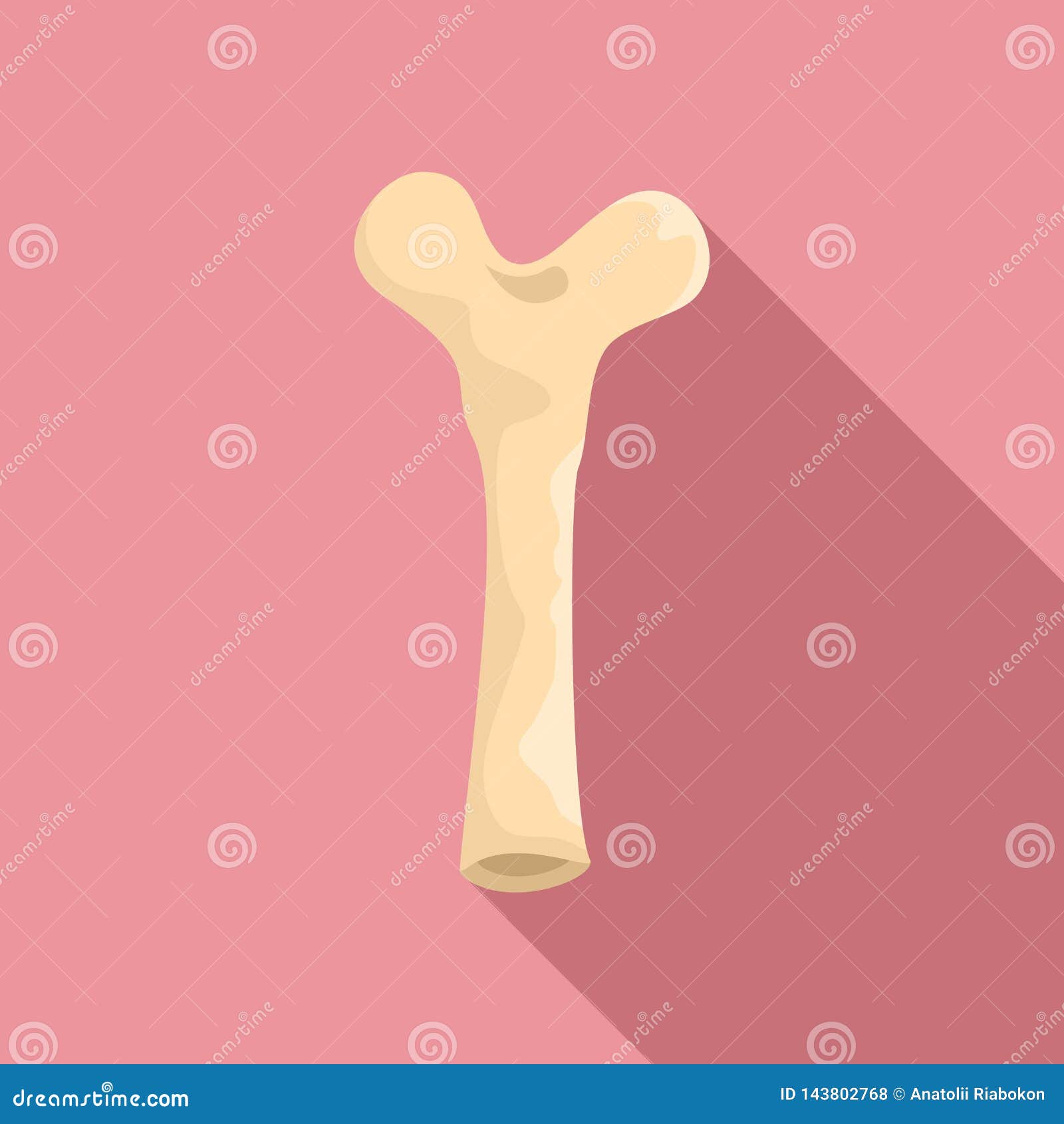Stone Age Bone Icon, Flat Style Stock Vector - Illustration of ancient ...