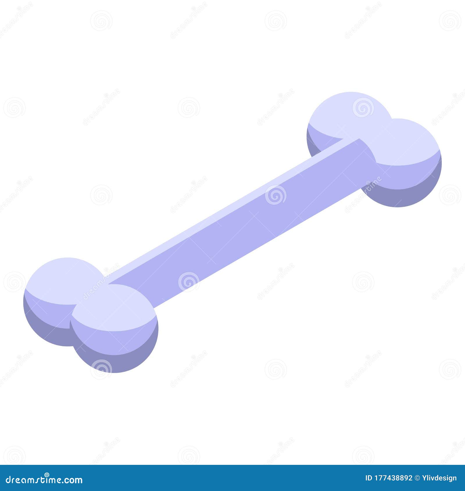 Stone Age Bone Icon, Isometric Style Stock Vector - Illustration of ...