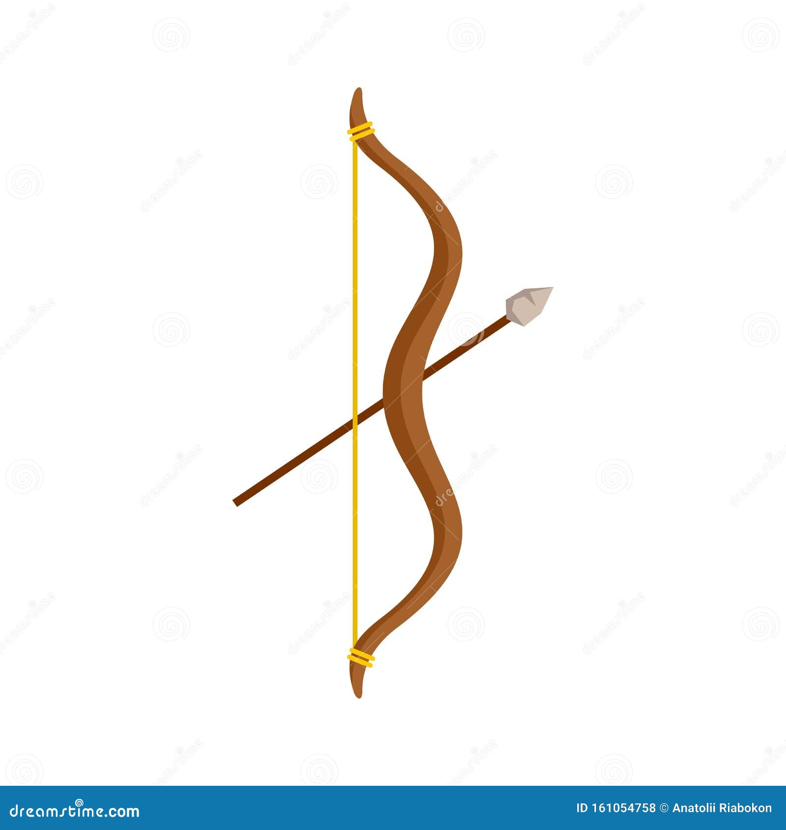 Stone Age Bow Arrow Icon, Flat Style Stock Vector - Illustration of ... Stone Age Bow Arrow Icon, Flat Style Stock Vector - Illustration of ...