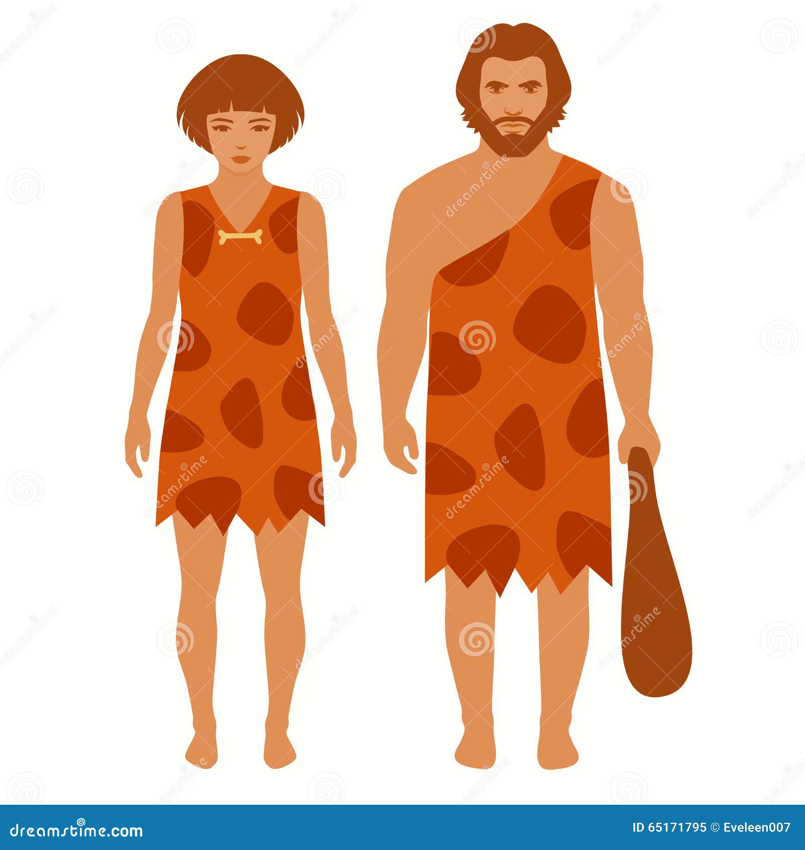 Stone Age, Cartoon Caveman, Stock Vector - Illustration of rock, hunter ...