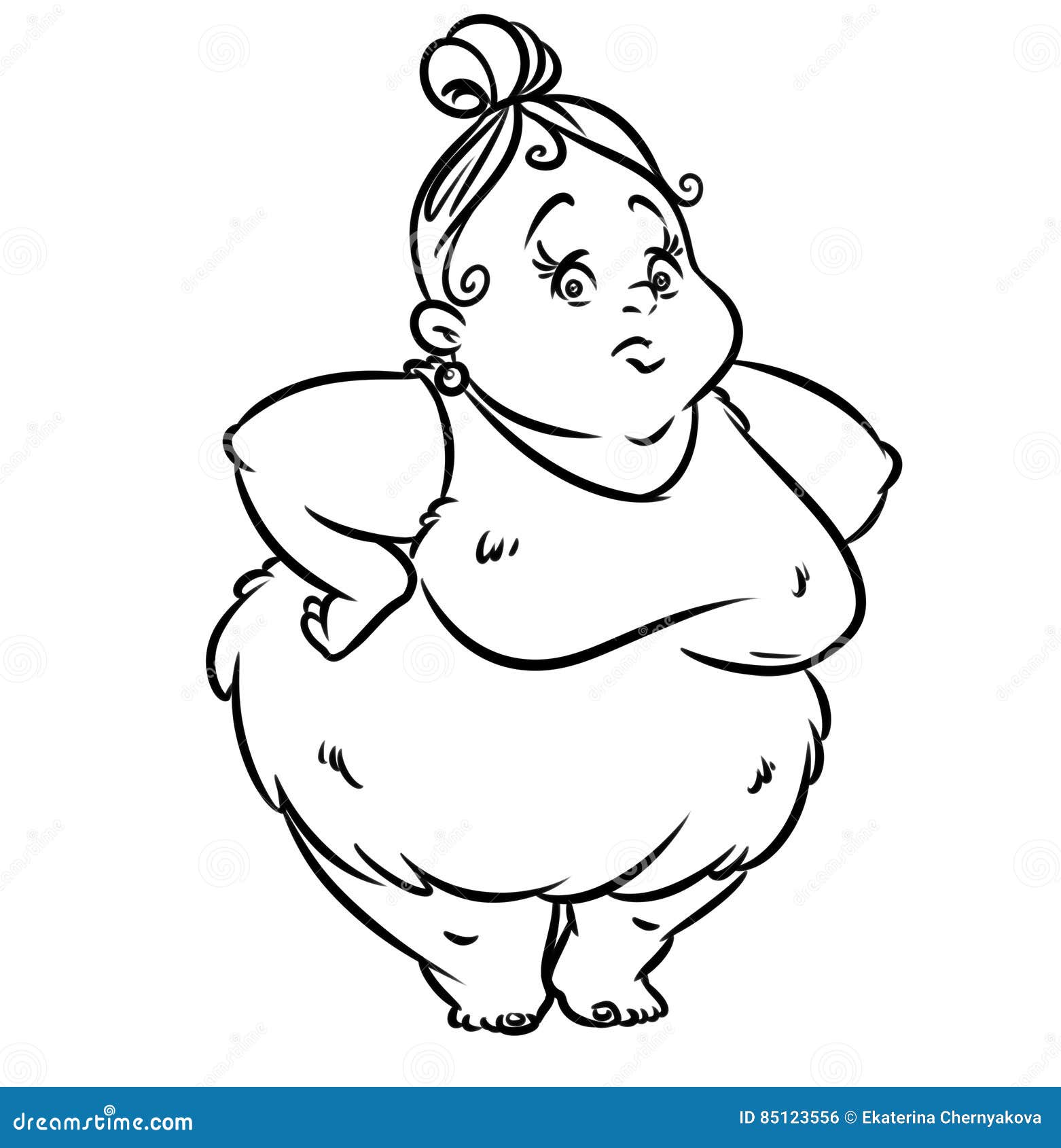 Stone Age Fat Woman Cartoon Stock Illustration - Illustration of story ...