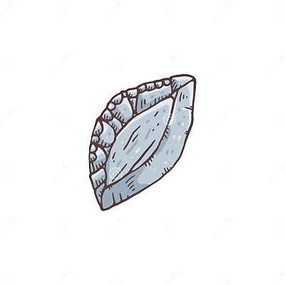 Stone Age Hand Tool Made of Sharp Rock Sketch Vector Illustration ...