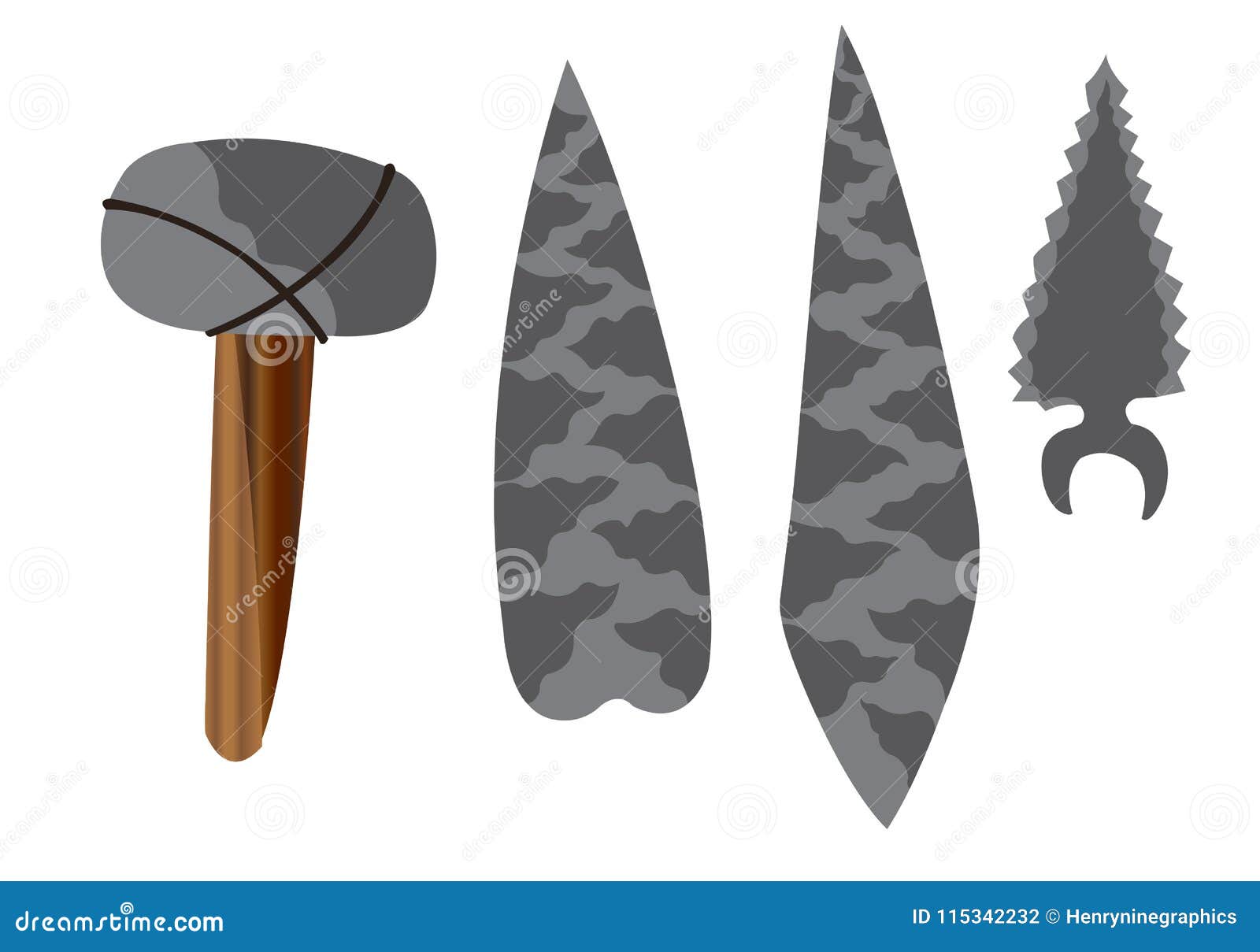 Tools Of The Neolithic Period In The Old Book The Antropology, By E ...