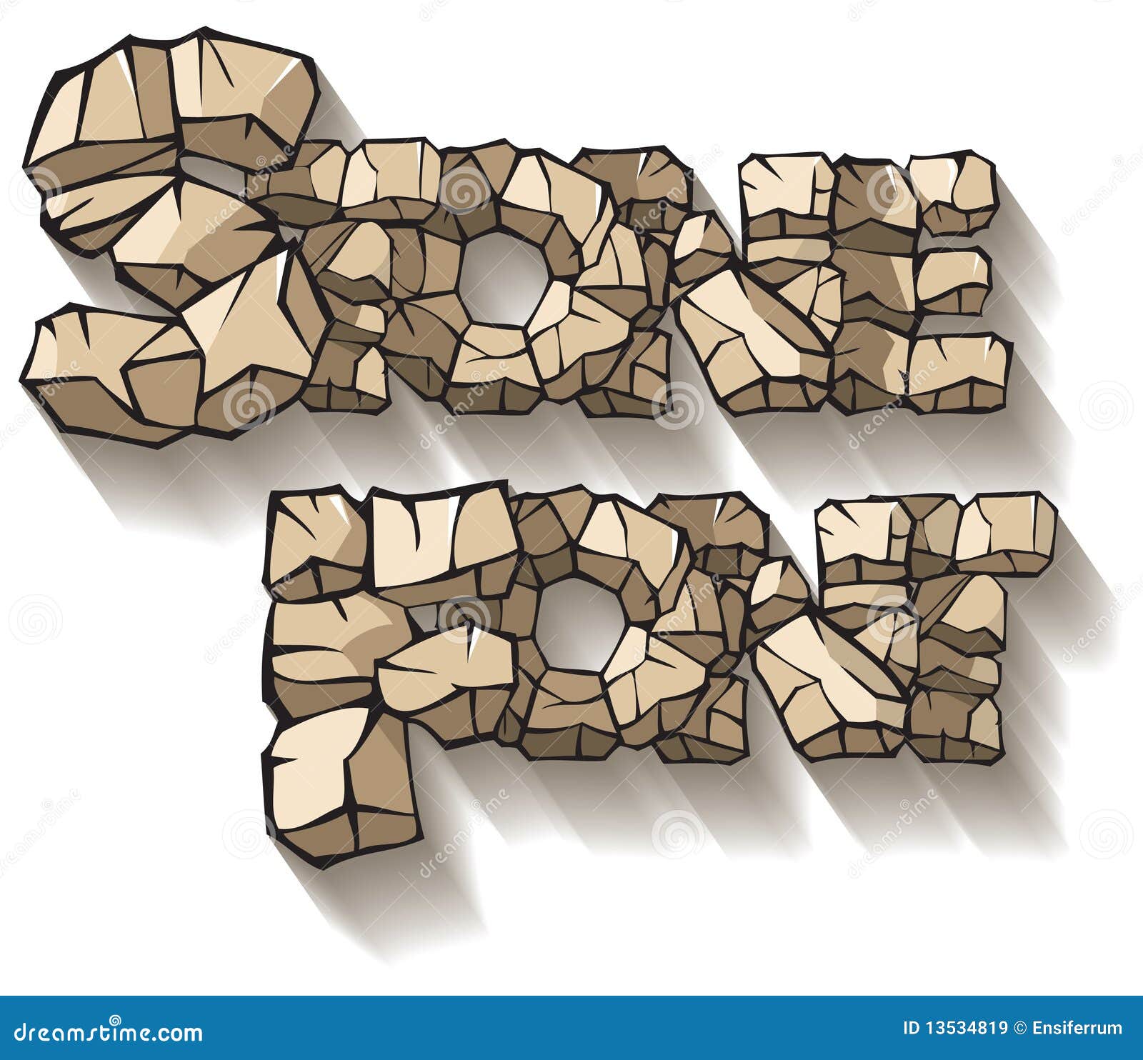 Stone alphabet: a word stock vector. Illustration of drawing - 13534819