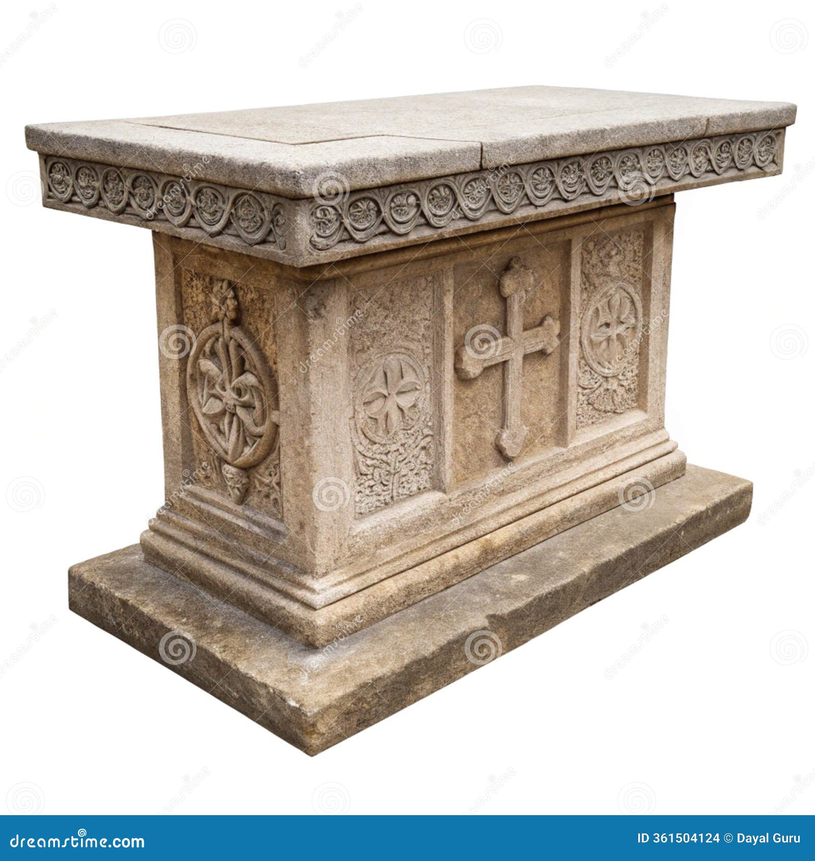 Stone Altar Isolated on Transparent Background Stock Illustration ...