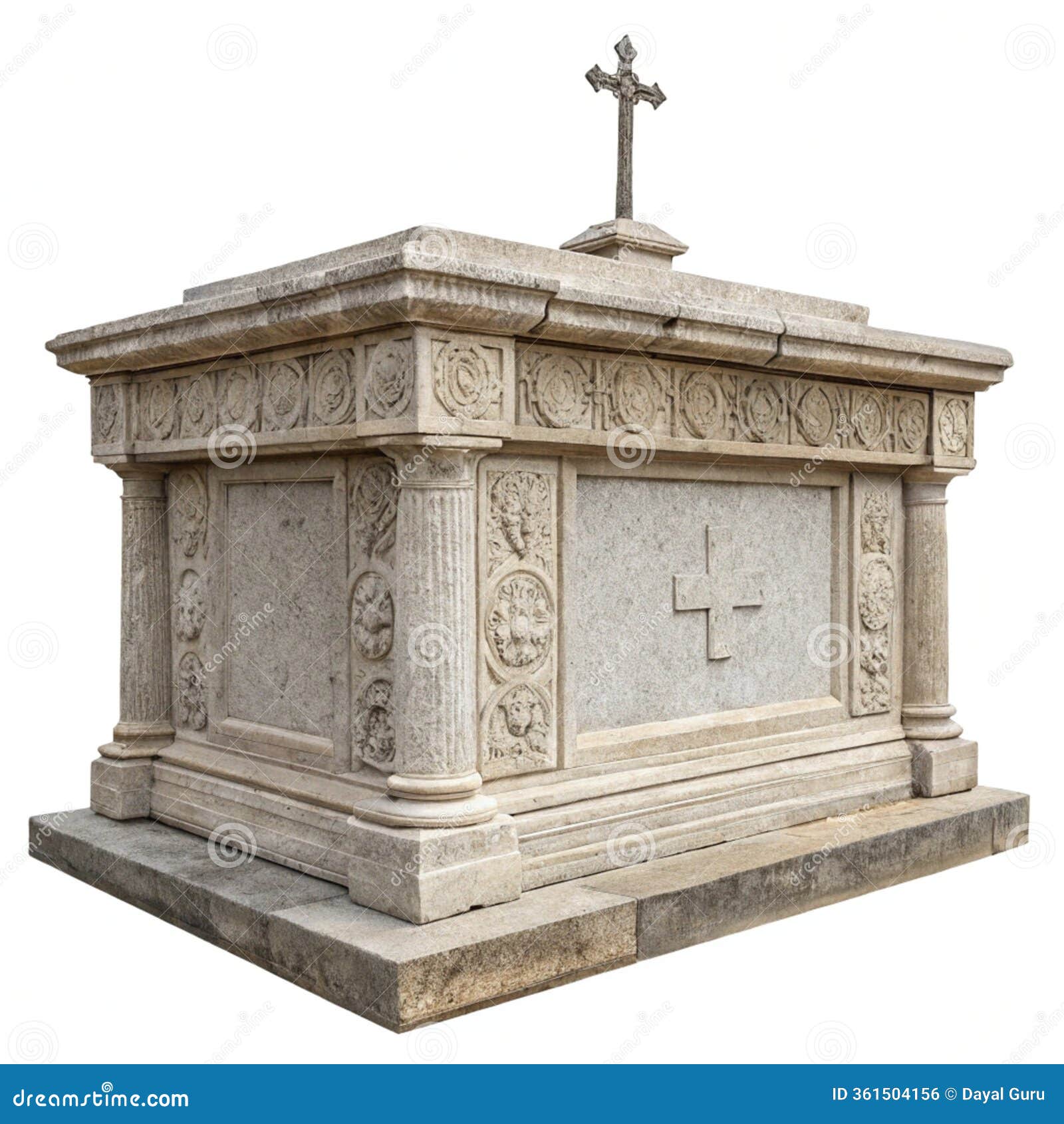 Stone Altar Isolated on Transparent Background Stock Illustration ...