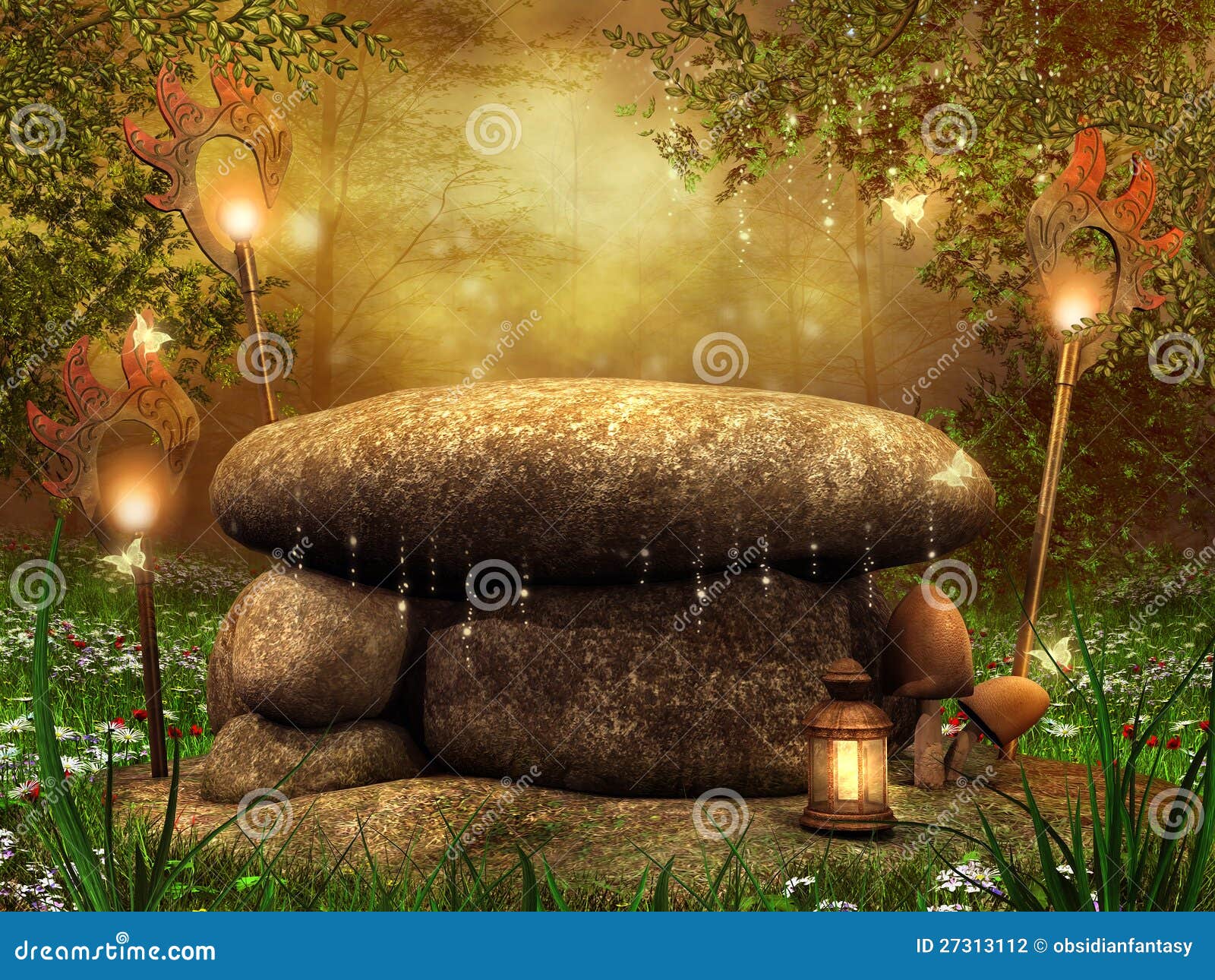Stone Altar. Vector Drawing | CartoonDealer.com #183037182